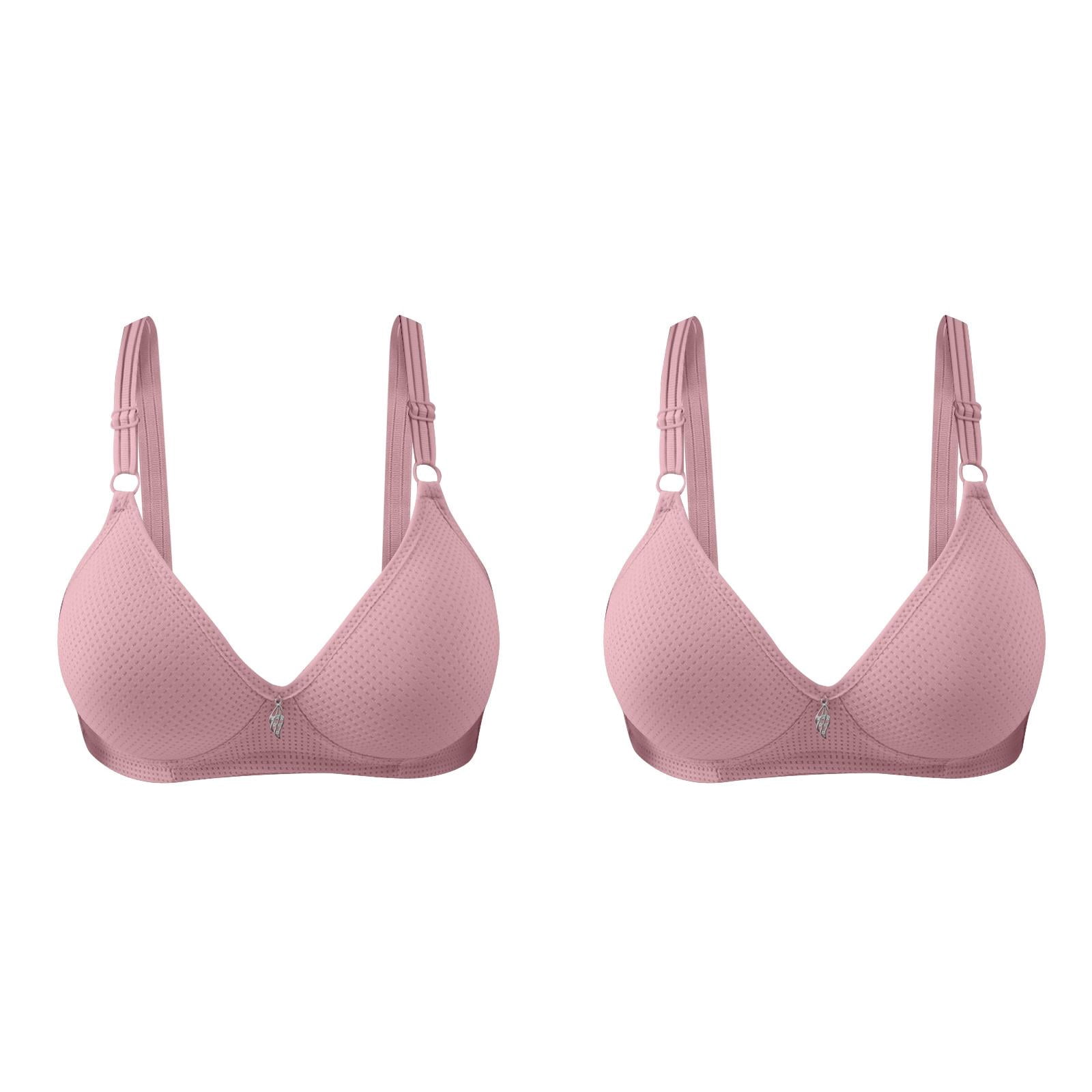 (2-Pack) 2025 Women's Front Side Buckle Super Push Up Bra Lace Edge ...
