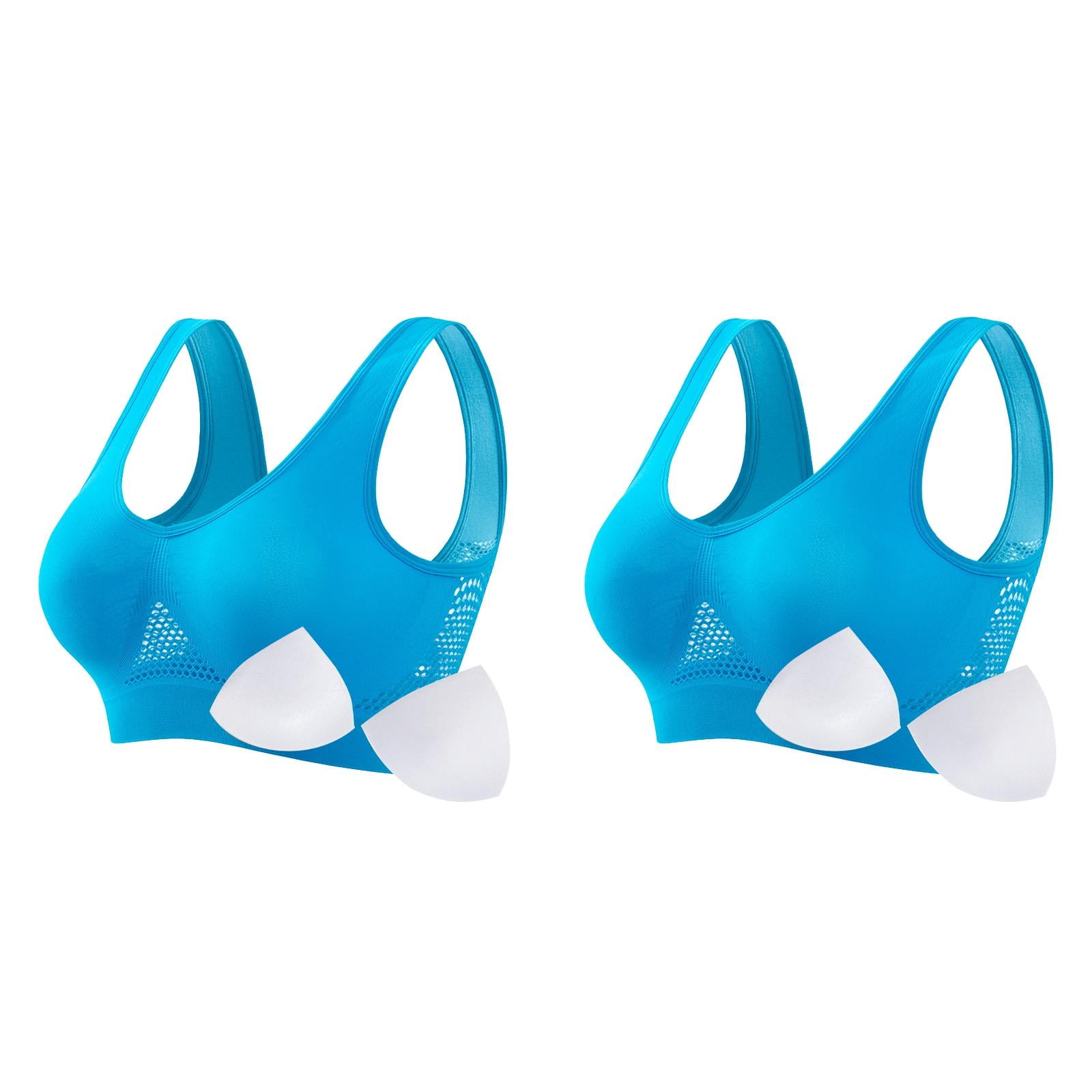 (2-Pack) 2025 Women's Plus Size Proof Padded Bras for Women Running ...
