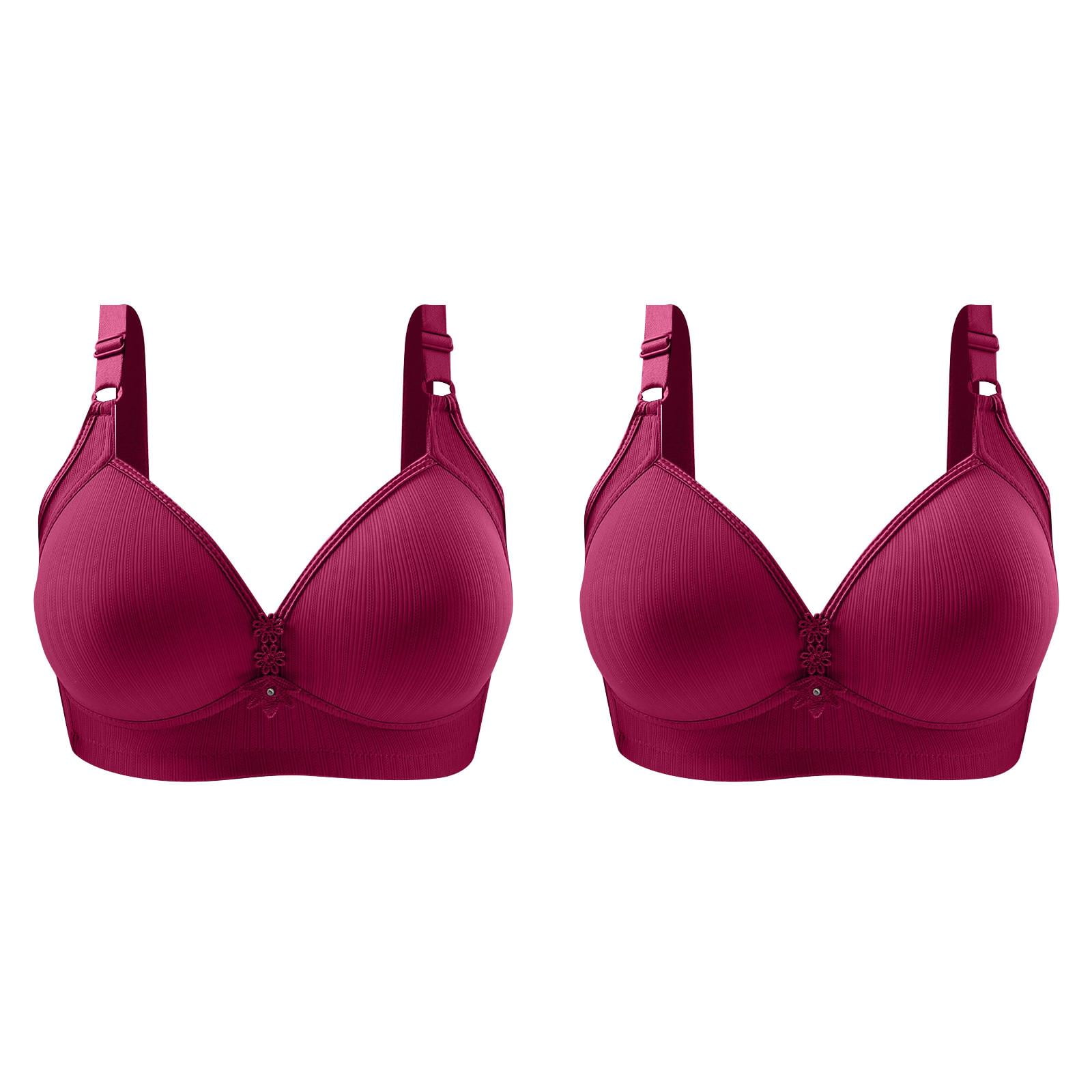 (2-Pack) 2025 Women's Push Up Wireless Medium Sports Bra for Women Bra ...