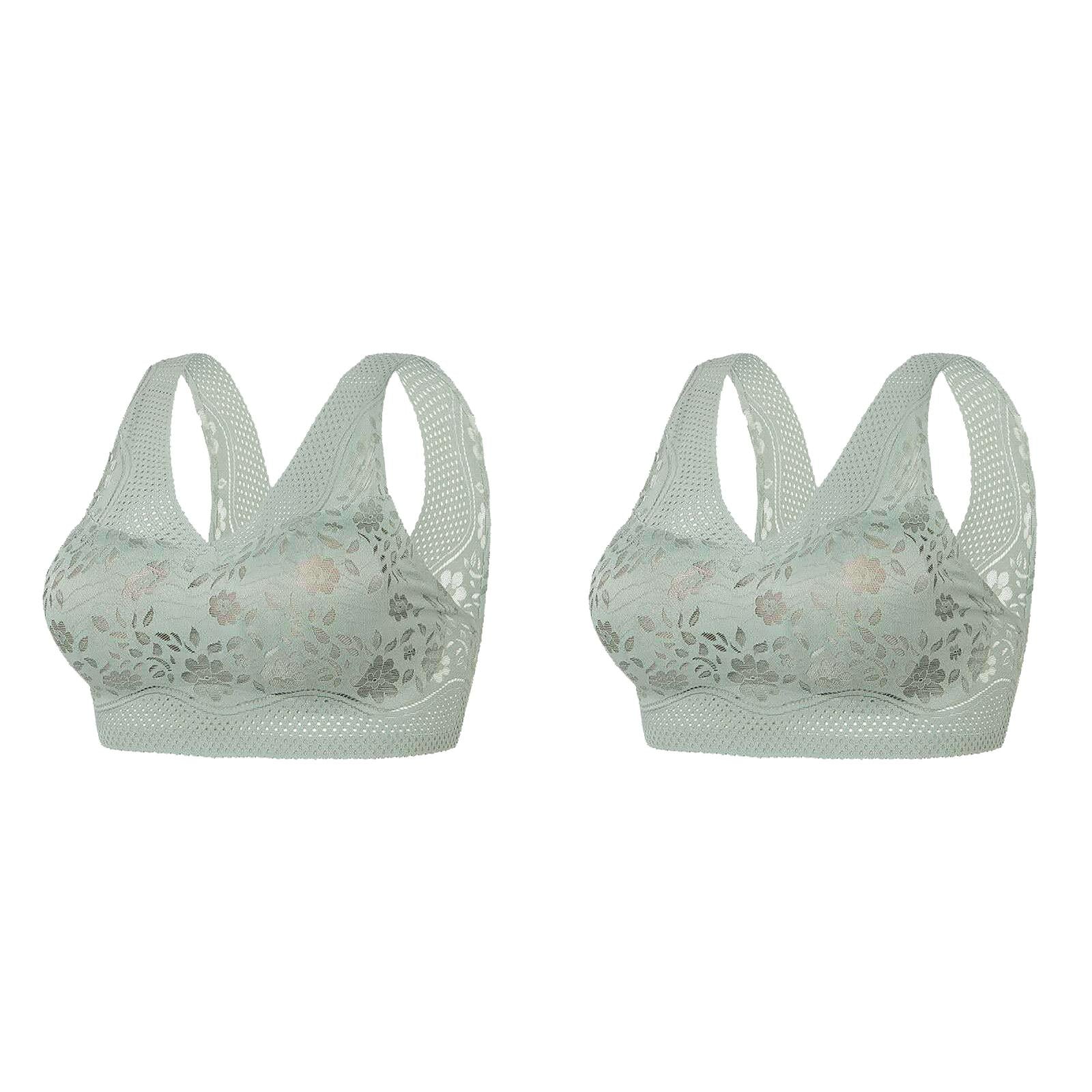 (2-Pack) 2025 Women's Summer Ice Silk Small Sports Bra Seamless Beauty ...