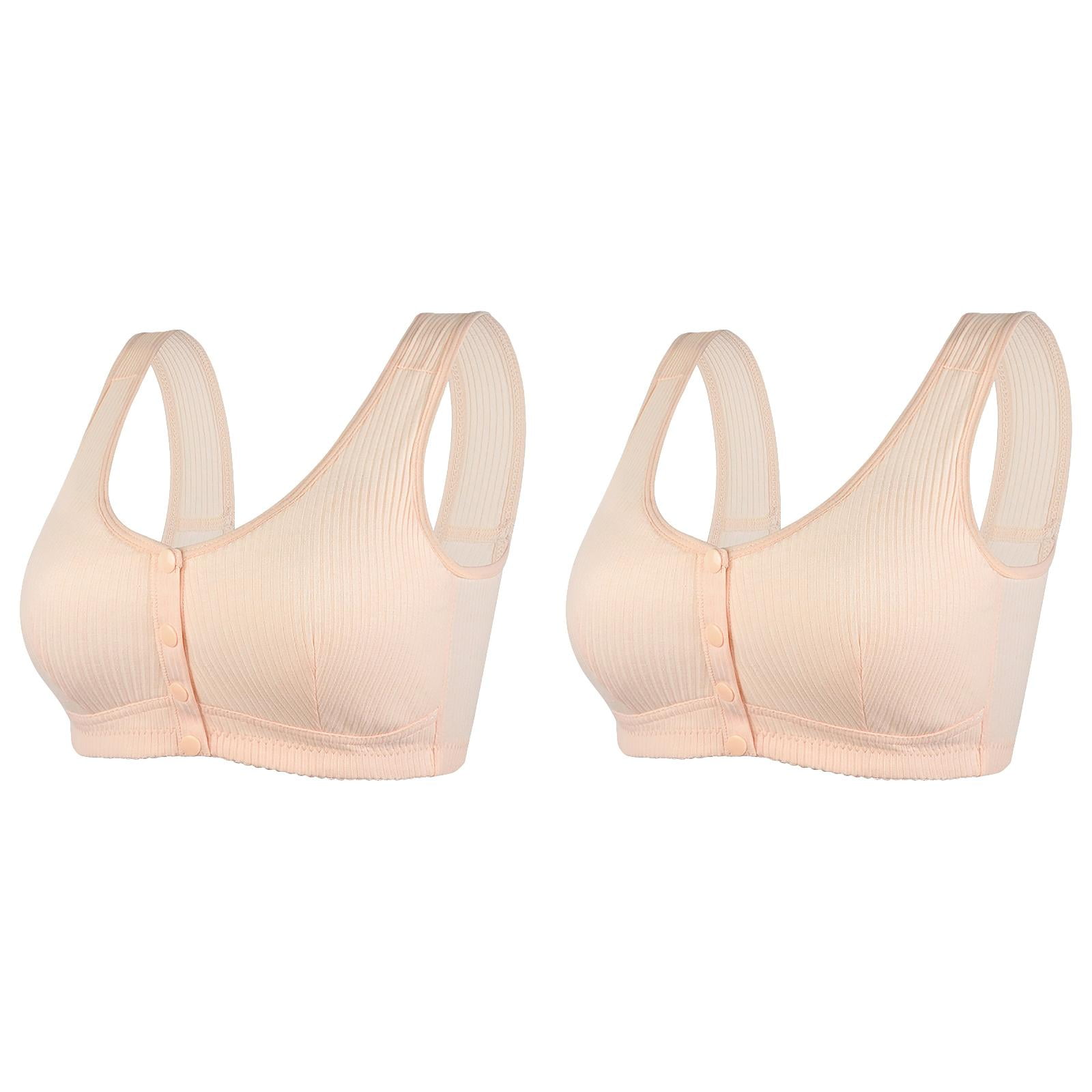(2-Pack) 2025 Womens No Steel Ring Seamless Bras Front Close Bra T Bras ...