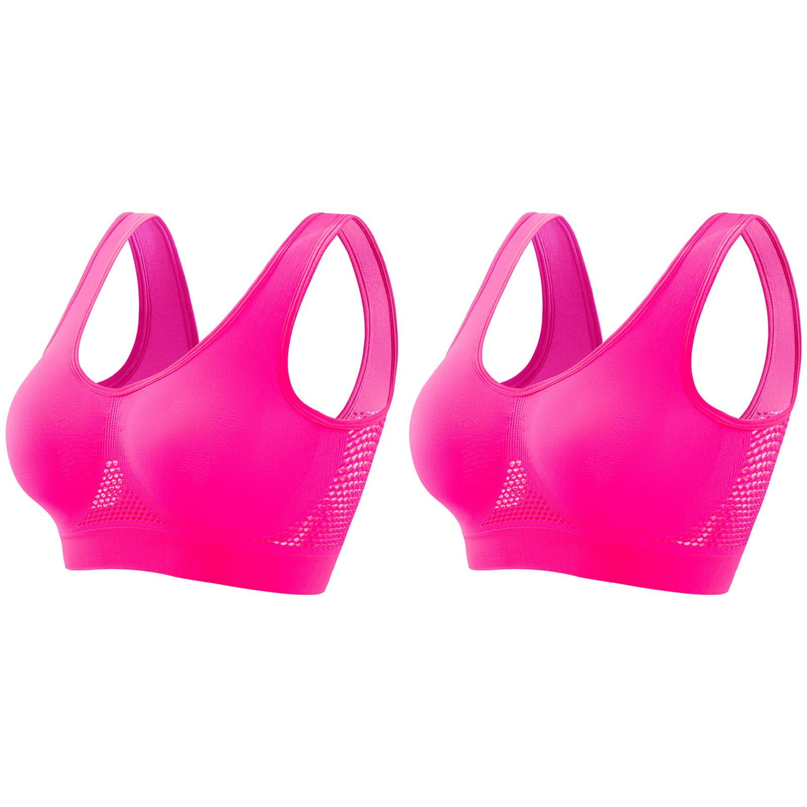 (2-Pack) 2025 Womens Sports Bra Seamless Brassiere for Women Wirefree ...