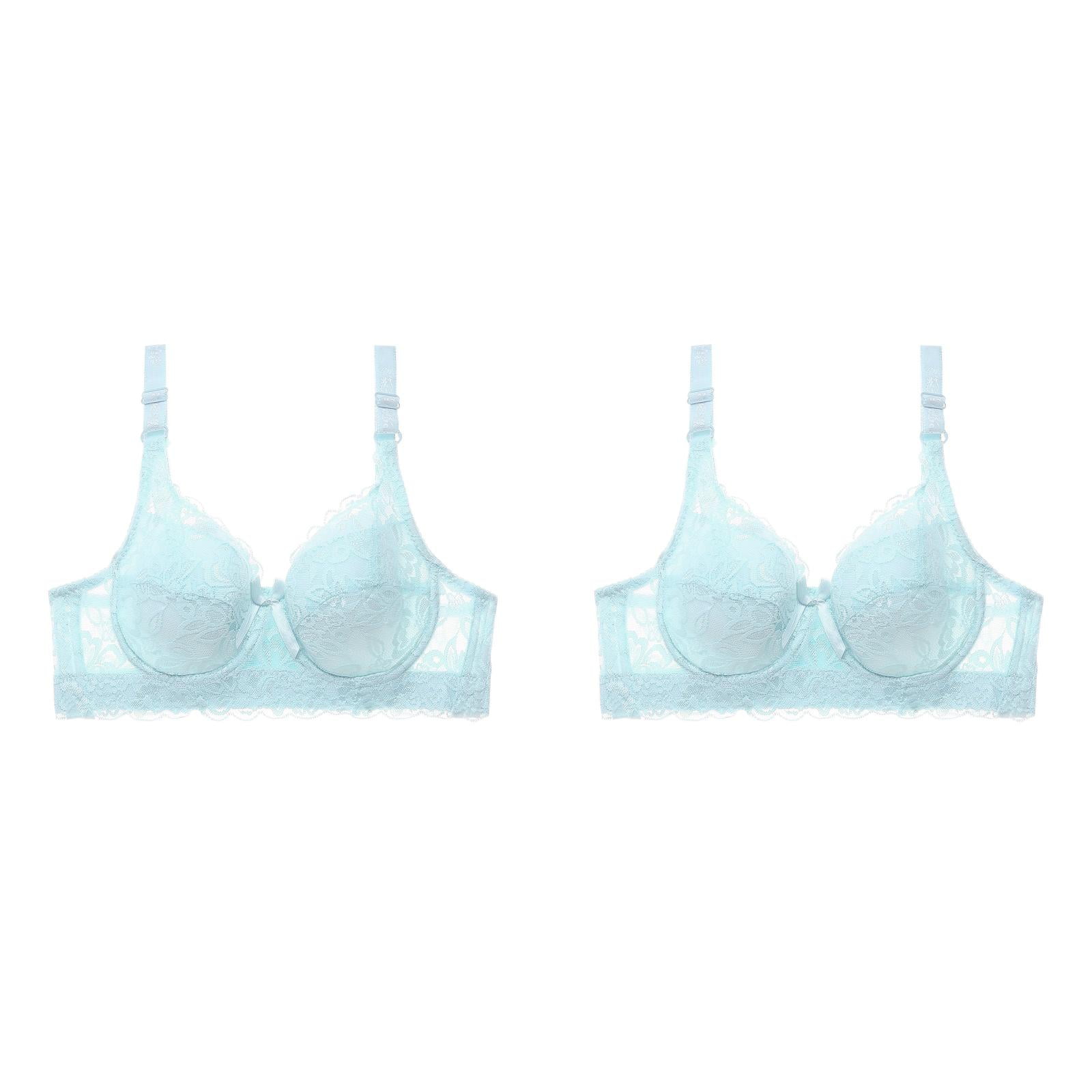 (2-Pack) 2025 Womensy Lace Gathered Bras Bra Straps Breast Cup Tan ...