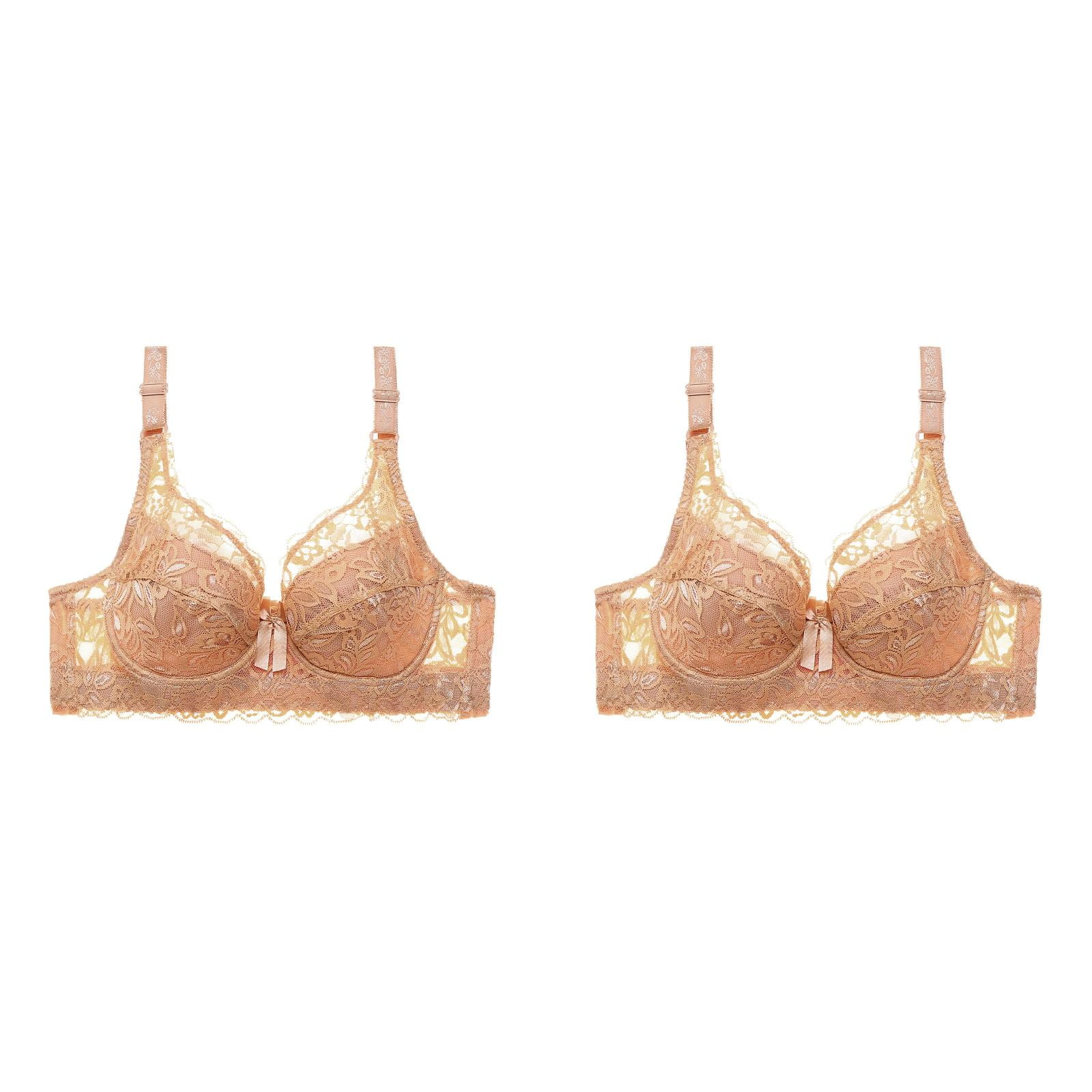 (2-Pack) 2025 Womensy Lace Gathered Sports Bras Women Bra Straps Cup ...