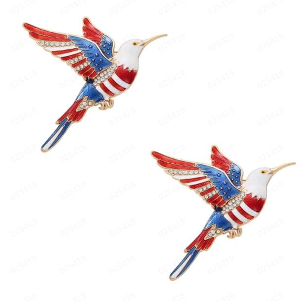 2 Pack 2026 New USA 250th Anniversary Patriotic Brooch Pins,Rhinestone ...