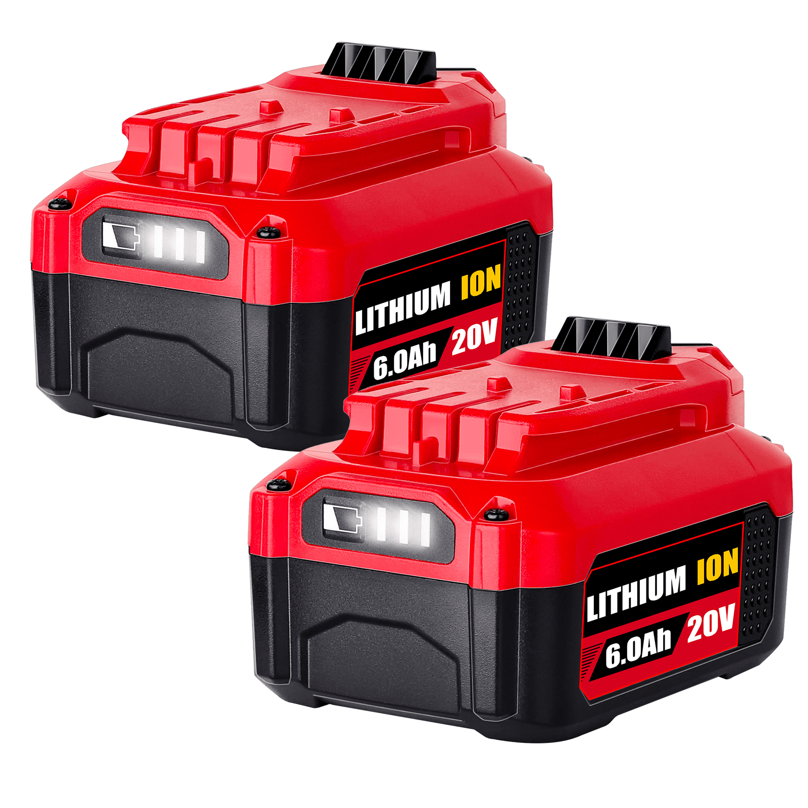 2 Pack 20V 6000mAh Li-ion Replacement for Craftsman 20V Battery Compatible with Craftsman ...