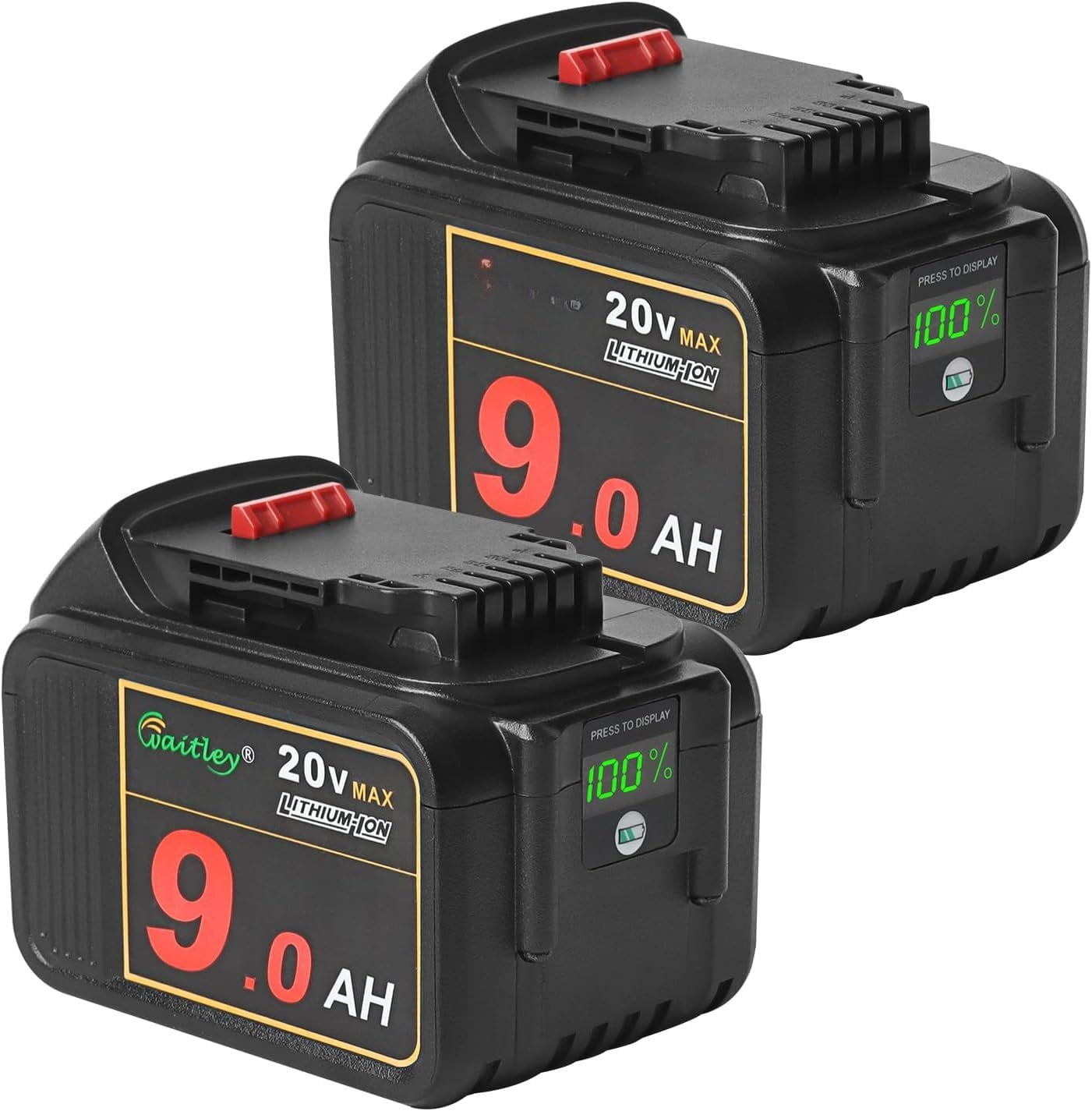 2 Pack 20V 9.0Ah Replacement Compatible with DCB200 DCB209 20V DCD DCF ...