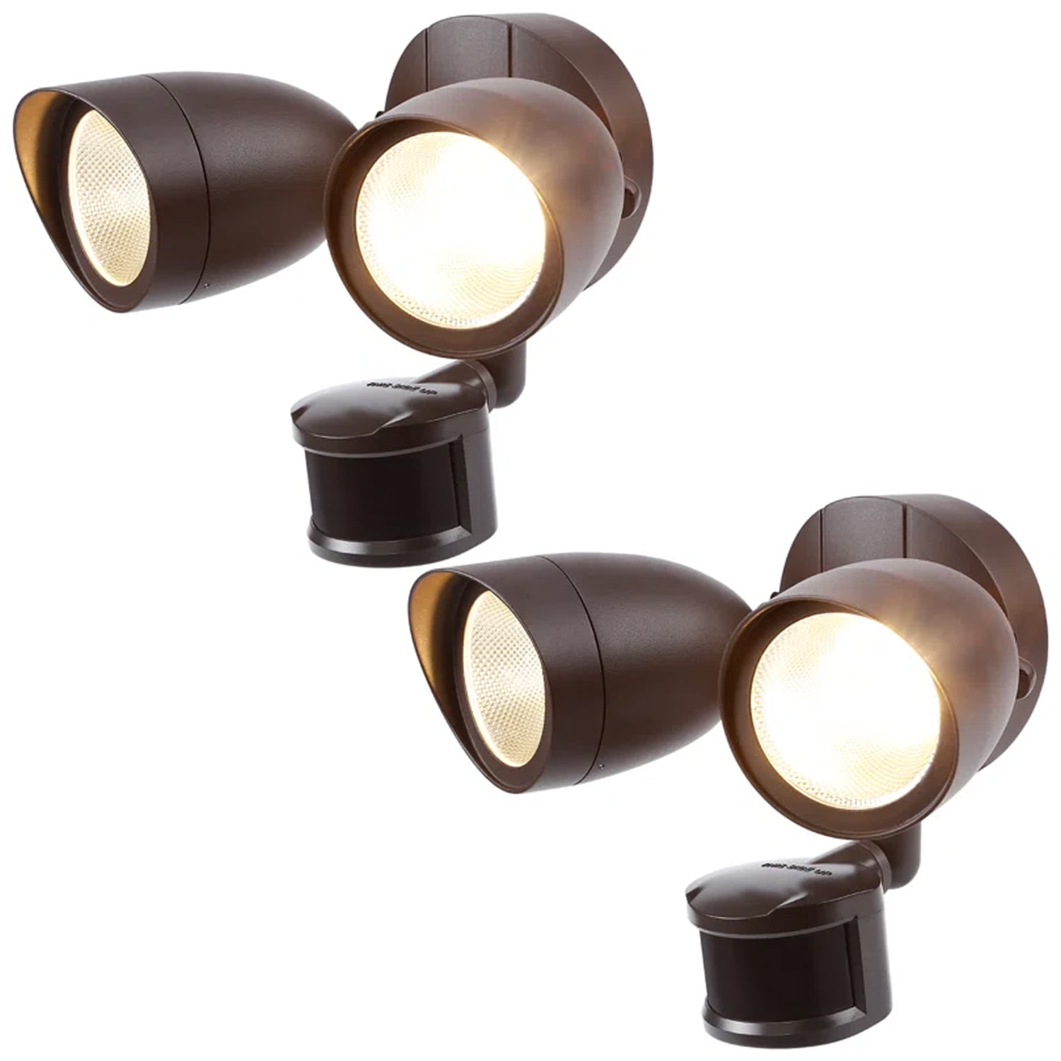2 Pack 20W Motion Activated LED Outdoor Security Light, Dual Head ...