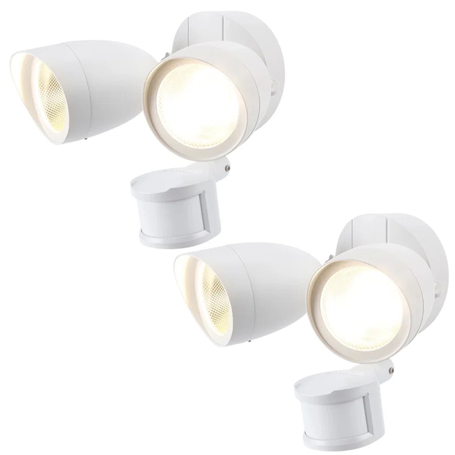 2 Pack 20W Motion Activated LED Outdoor Security Light, Dual Head ...