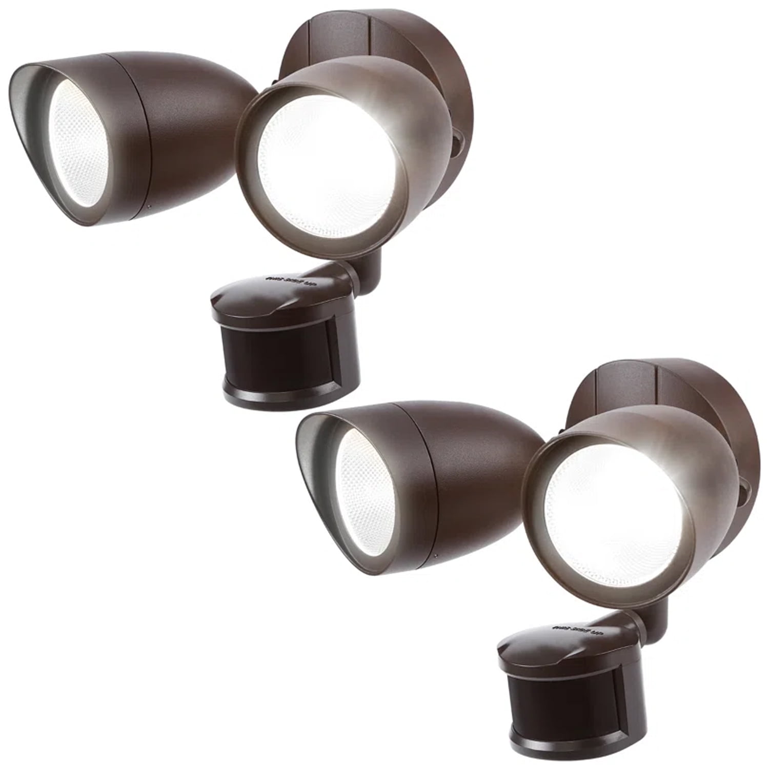 2 Pack 20W Motion Activated LED Outdoor Security Light, Dual Head ...