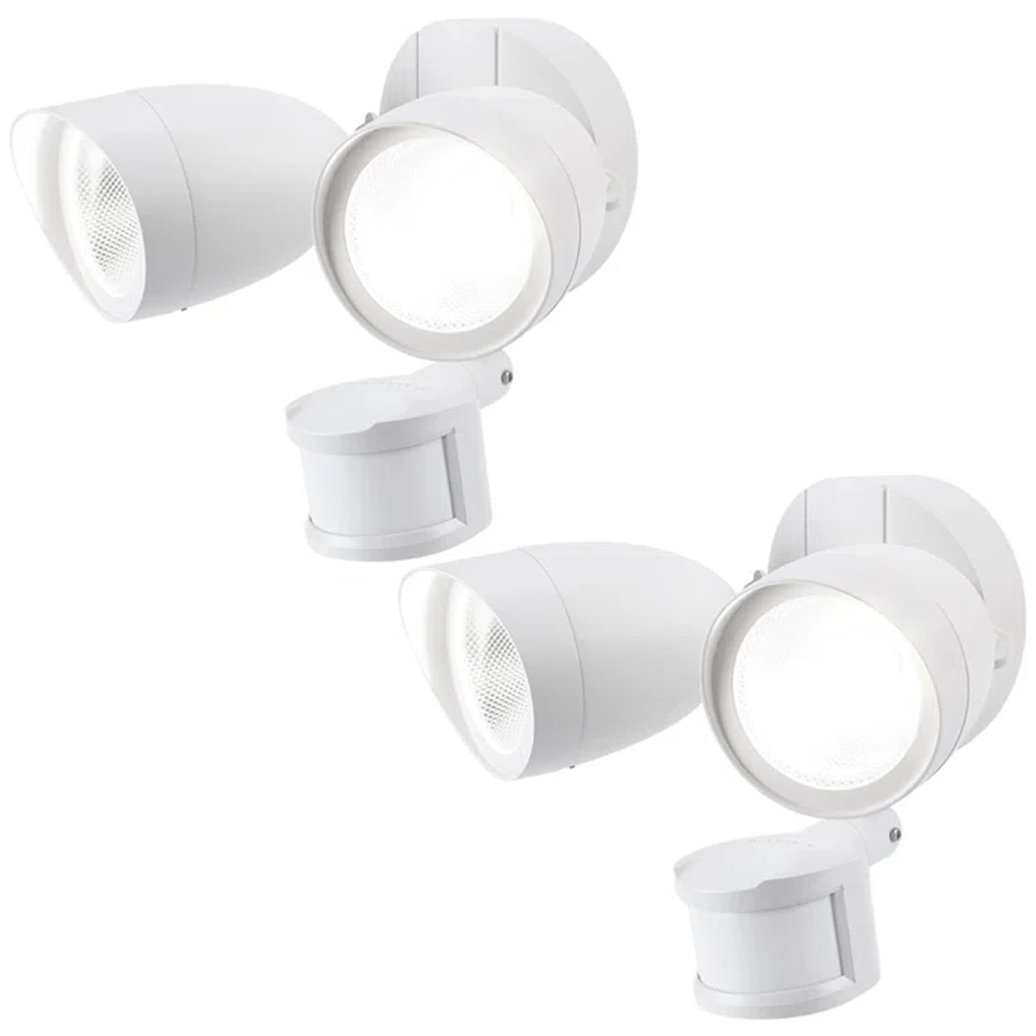 2 Pack 20W Motion Activated LED Outdoor Security Light, Dual Head ...
