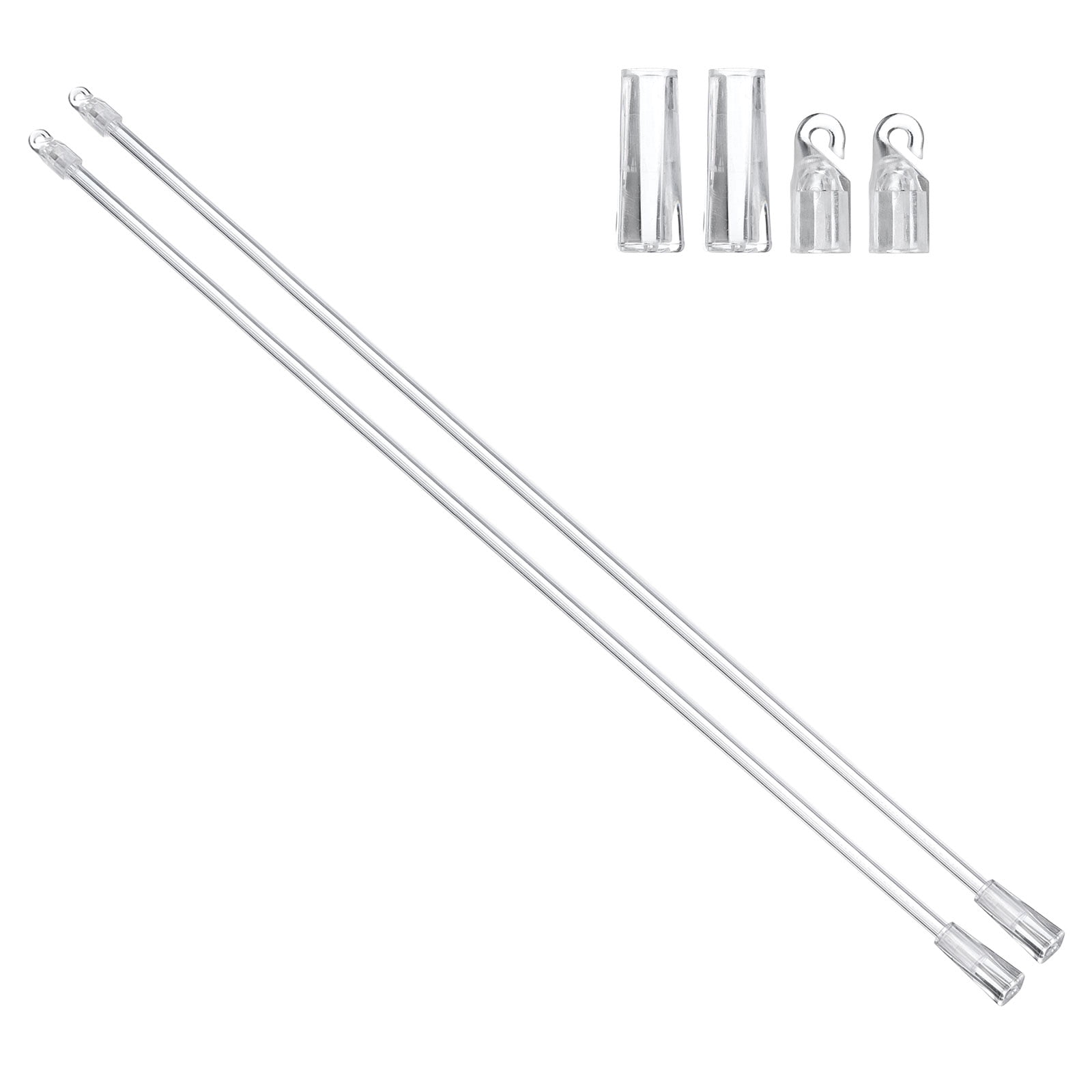 Uxcell 2 Pack 21" Transparent Blind Wand Replacement Parts with Hook ...