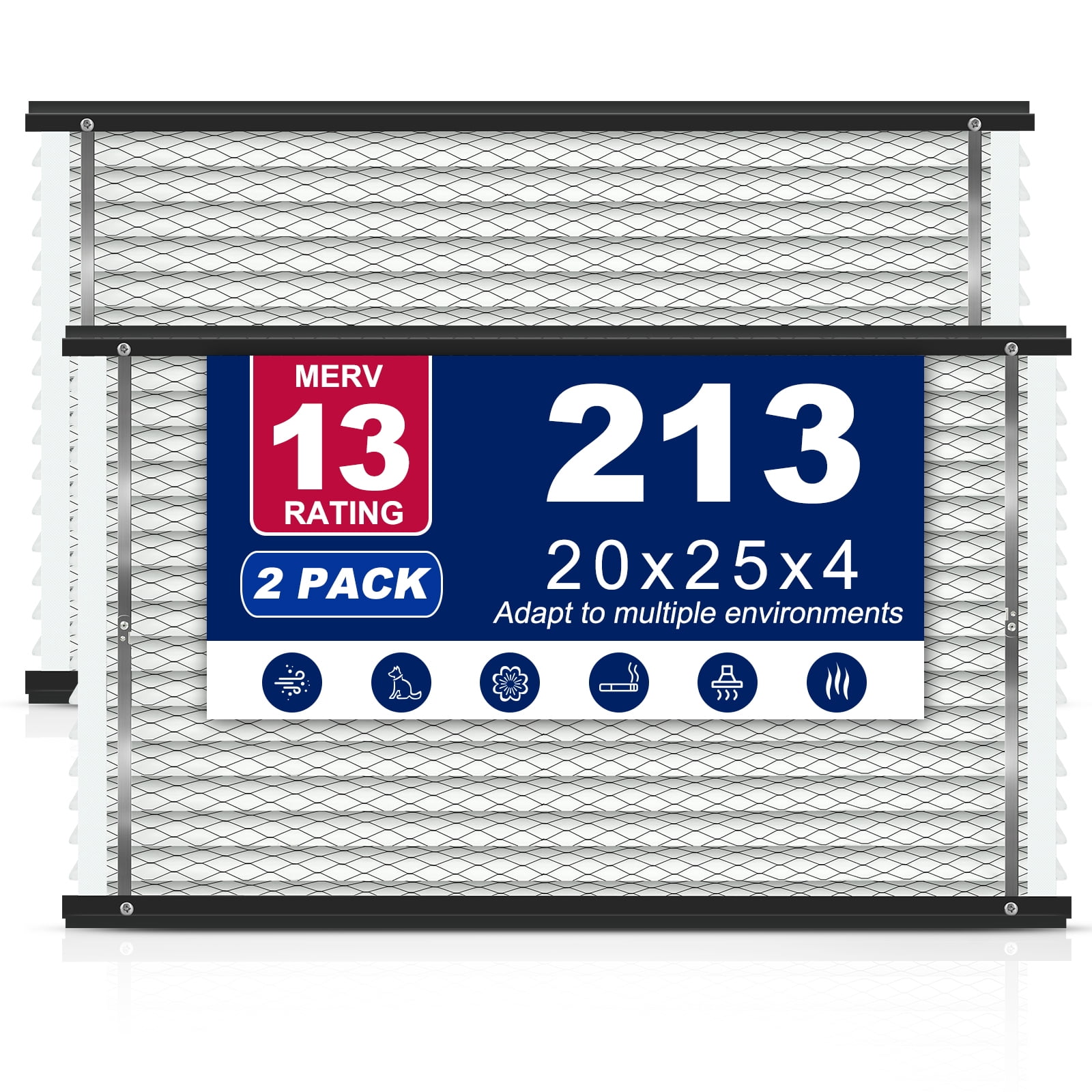 2-Pack 213 Air Filter Replacement Compatible with AprilAire Whole House ...