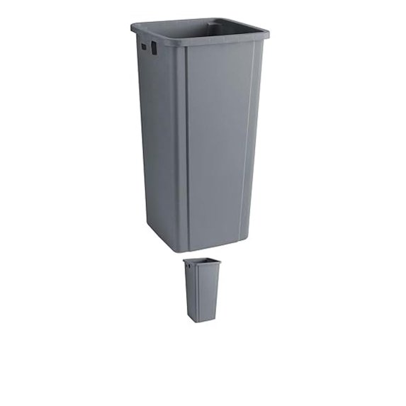 2 Pack! 23 Gallon Gray Square Trash can Restaurant Trash can Trash can ...