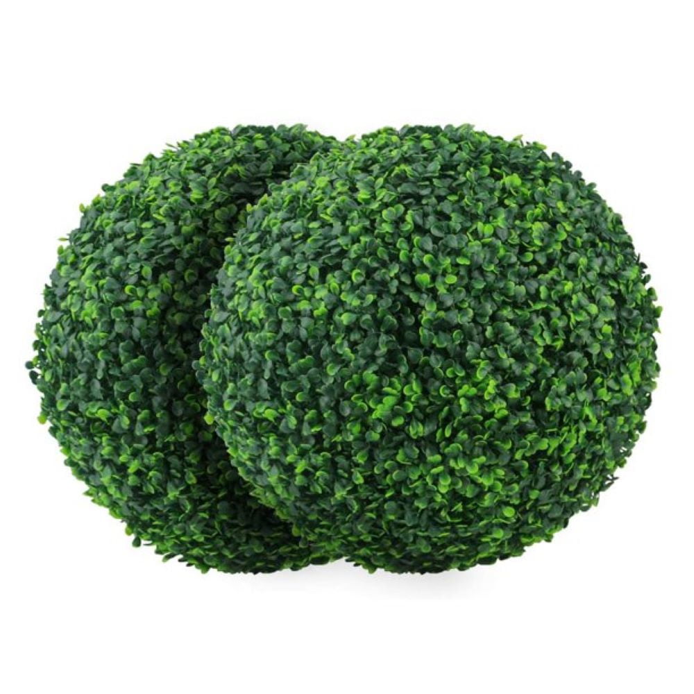 2 Pack 23-inch Artificial Topiary Ball, Faux Boxwood Ball Plants for ...