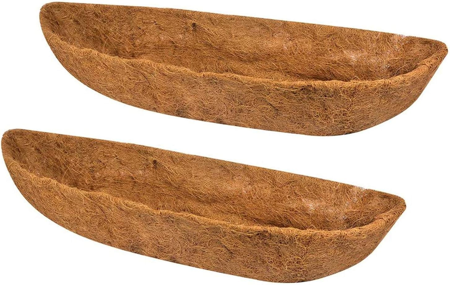 2 Pack 24/30/36/48 inch Planters Basket Liners Trough Coconut Liner ...