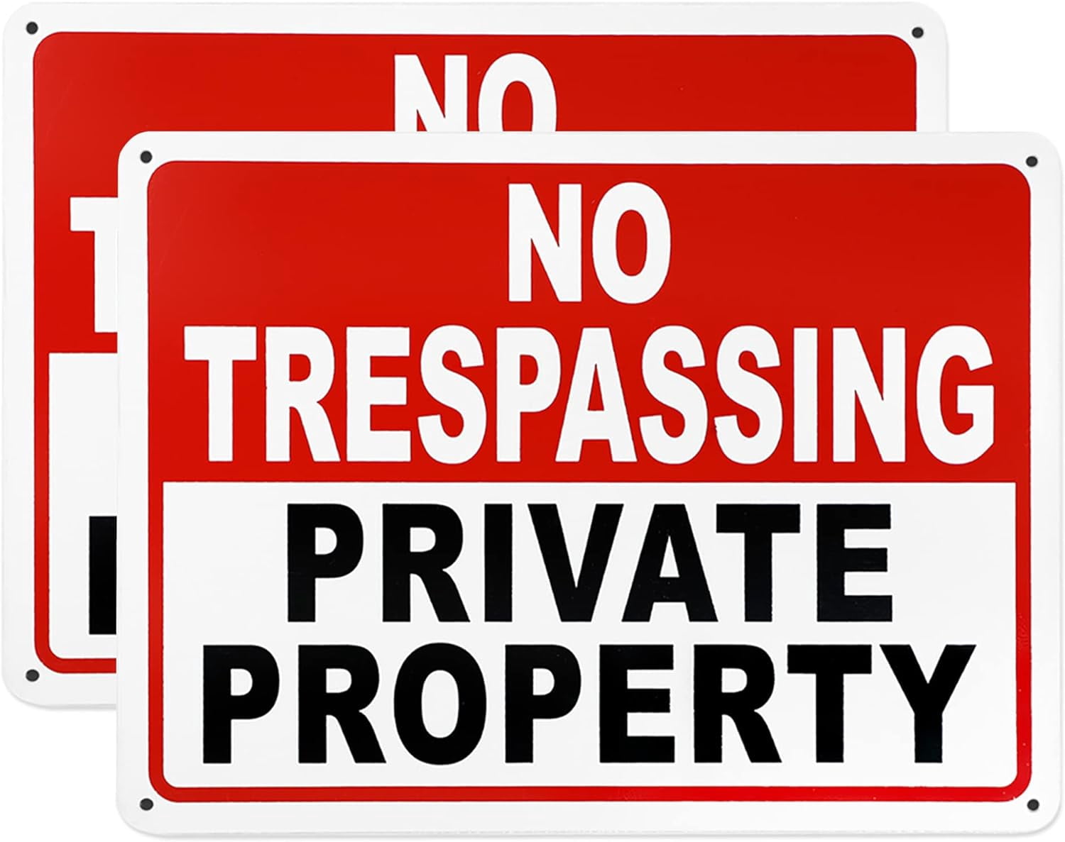 2-Pack 24 Hour Video Surveillance Sign, No Trespassing Warning Sign for ...