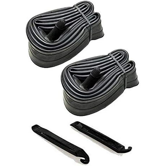 2 Pack 24 Inch Bike Tube Plus 2 Tire Lever, 24x1.75/1.95/2.10/2.125 Schrader Valve MTB Bike ...
