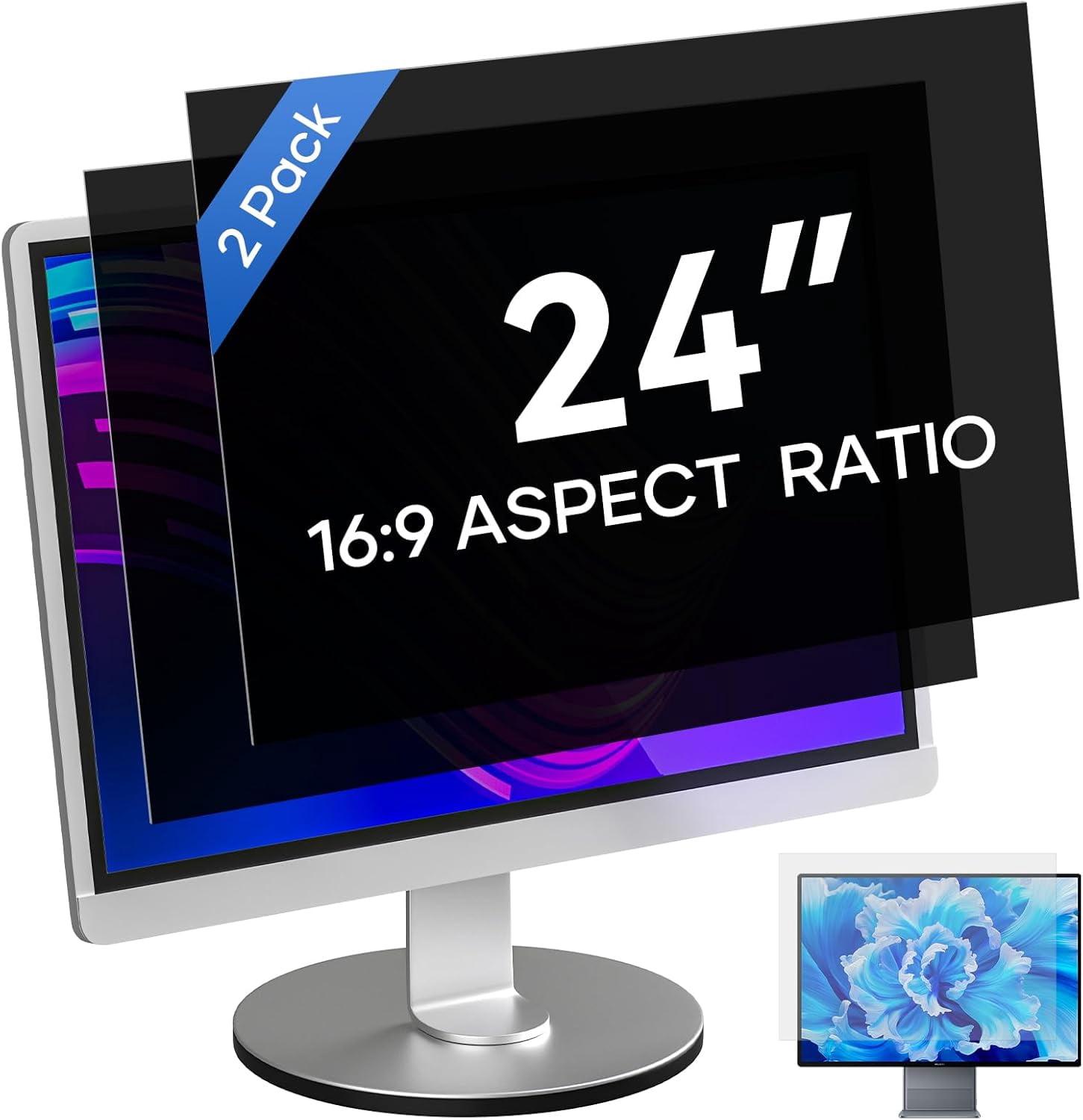 2 Pack] 24 Inch Computer Privacy Screen for 16:9 Aspect Ratio ...