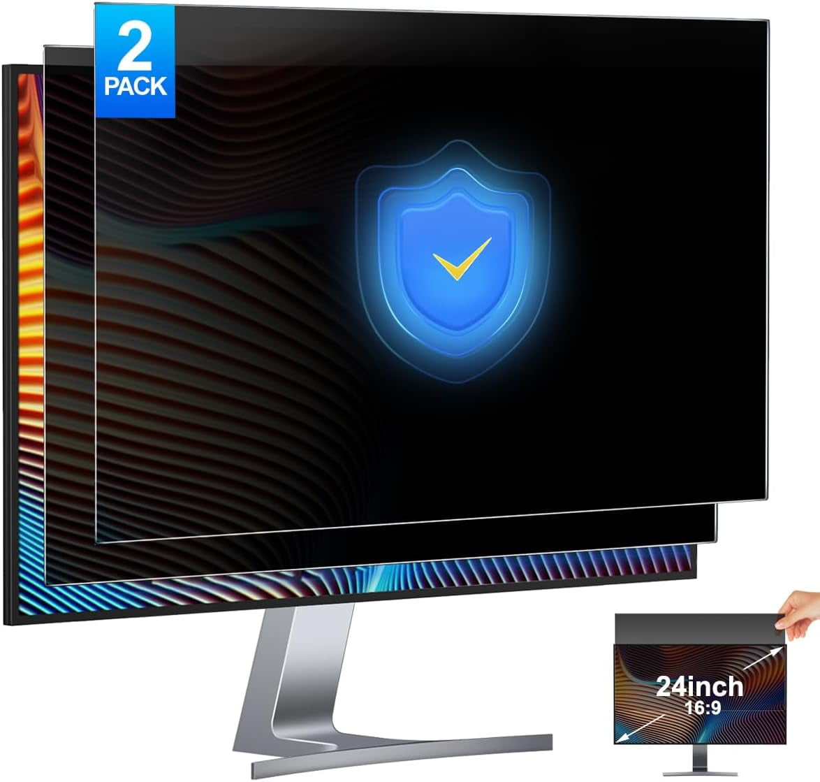 [2-Pack] 24 Inch Privacy Screen PC Monitor Privacy Film Monitor Privacy ...
