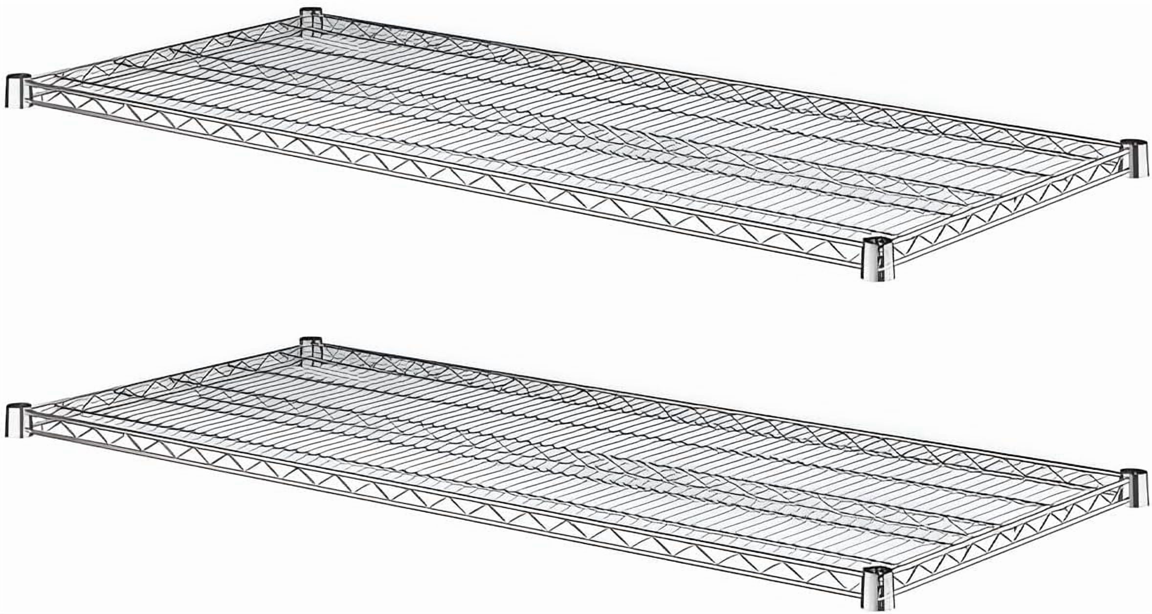 (2-Pack) 24" x 54" Chrome Wire Shelf for Shelving Units, Replacement ...