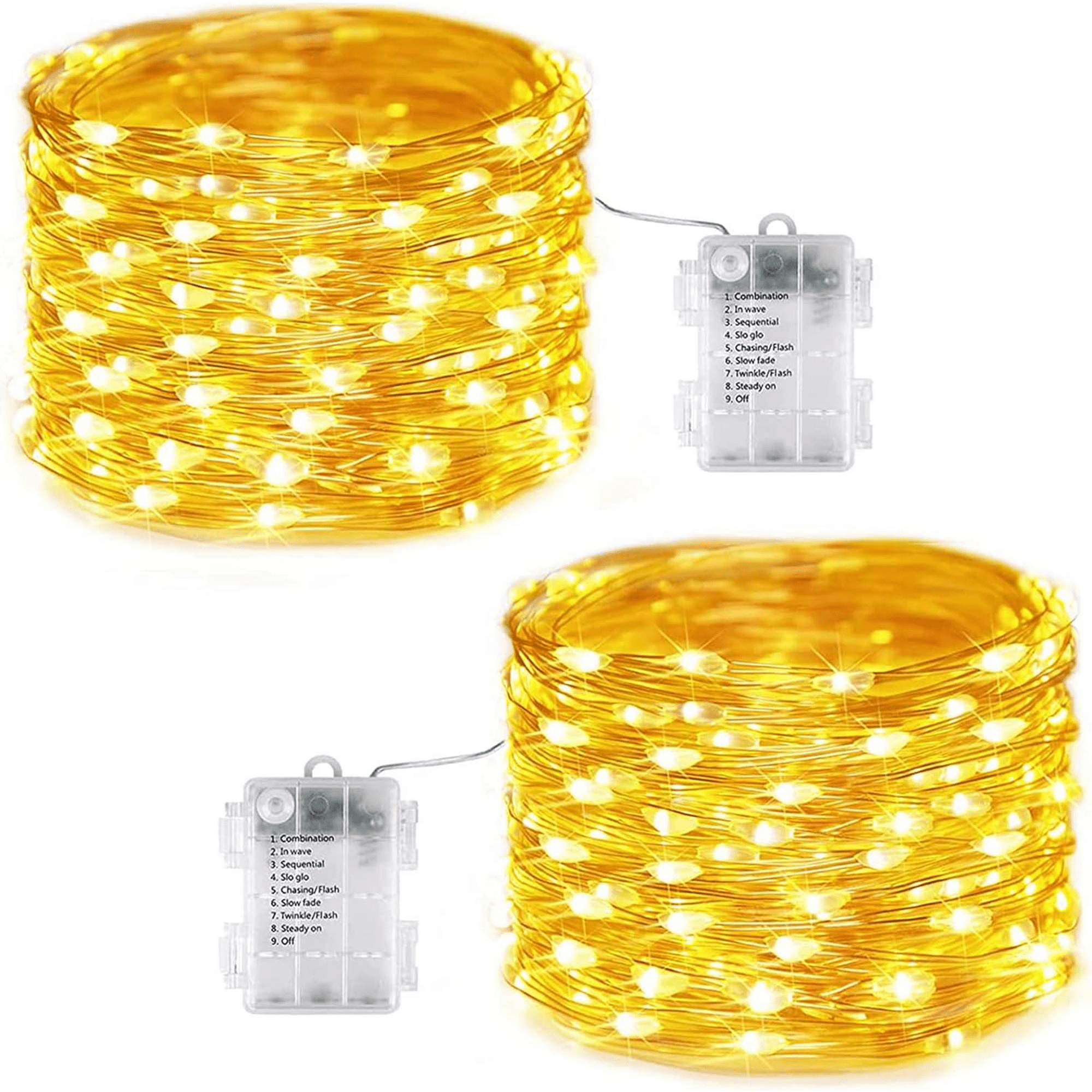 Mainstays Battery-Operated Indoor 90-Count Warm White LED Curtain ...