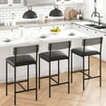 2 Pack 25.5 Inch Counter Bar Stools, Upholstered Design with Footrest ...
