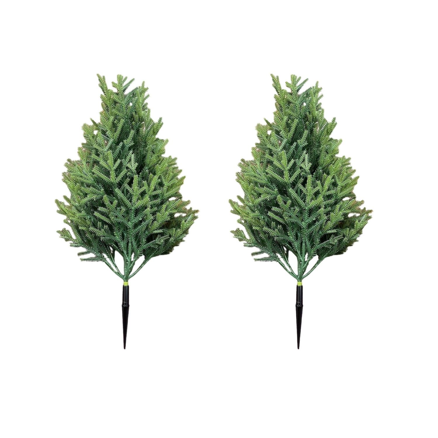 2-Pack 25.6" Artificial Boxwood Topiary Ball Trees with Ground Spike ...