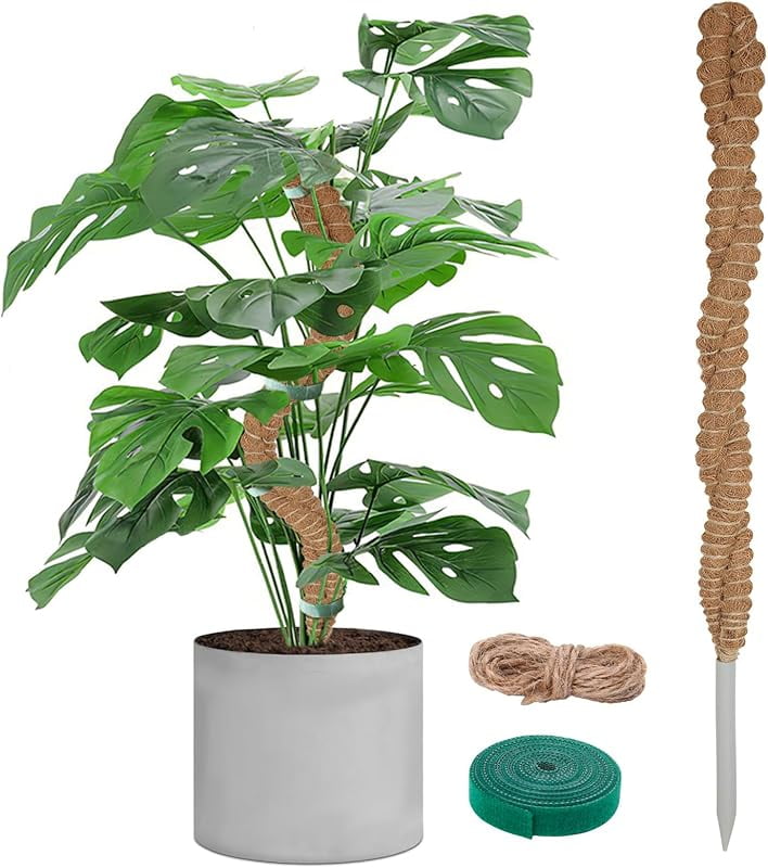 2 Pack 25 Inch Coco Coir Moss Poles for Climbing Indoor Plants ...