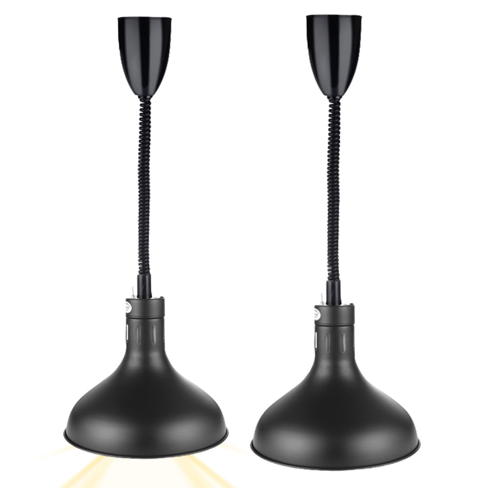 2 Pack 250W Food Heat Lamps, Commercial-Grade Infrared Warmers with ...