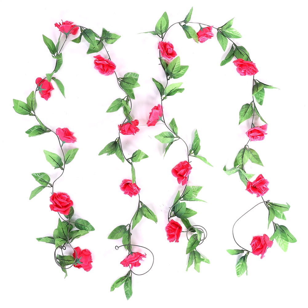 2-Pack 250cm Artificial Rose Vines, Realistic Fake Flowers for Home ...