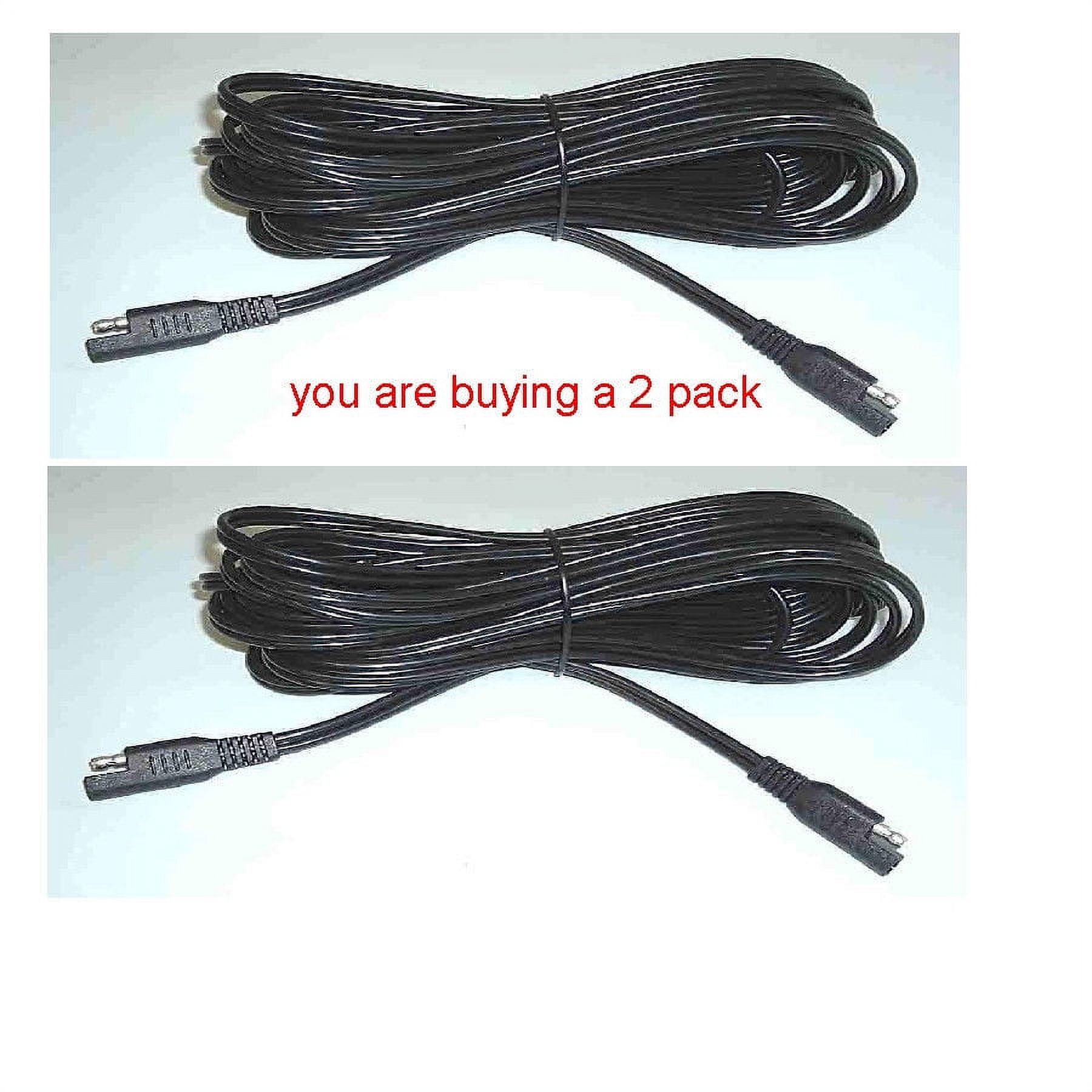 2 Pack 25ft Cable Extension Cord 25 ft Fits Deltran Battery Tender & Jr ...