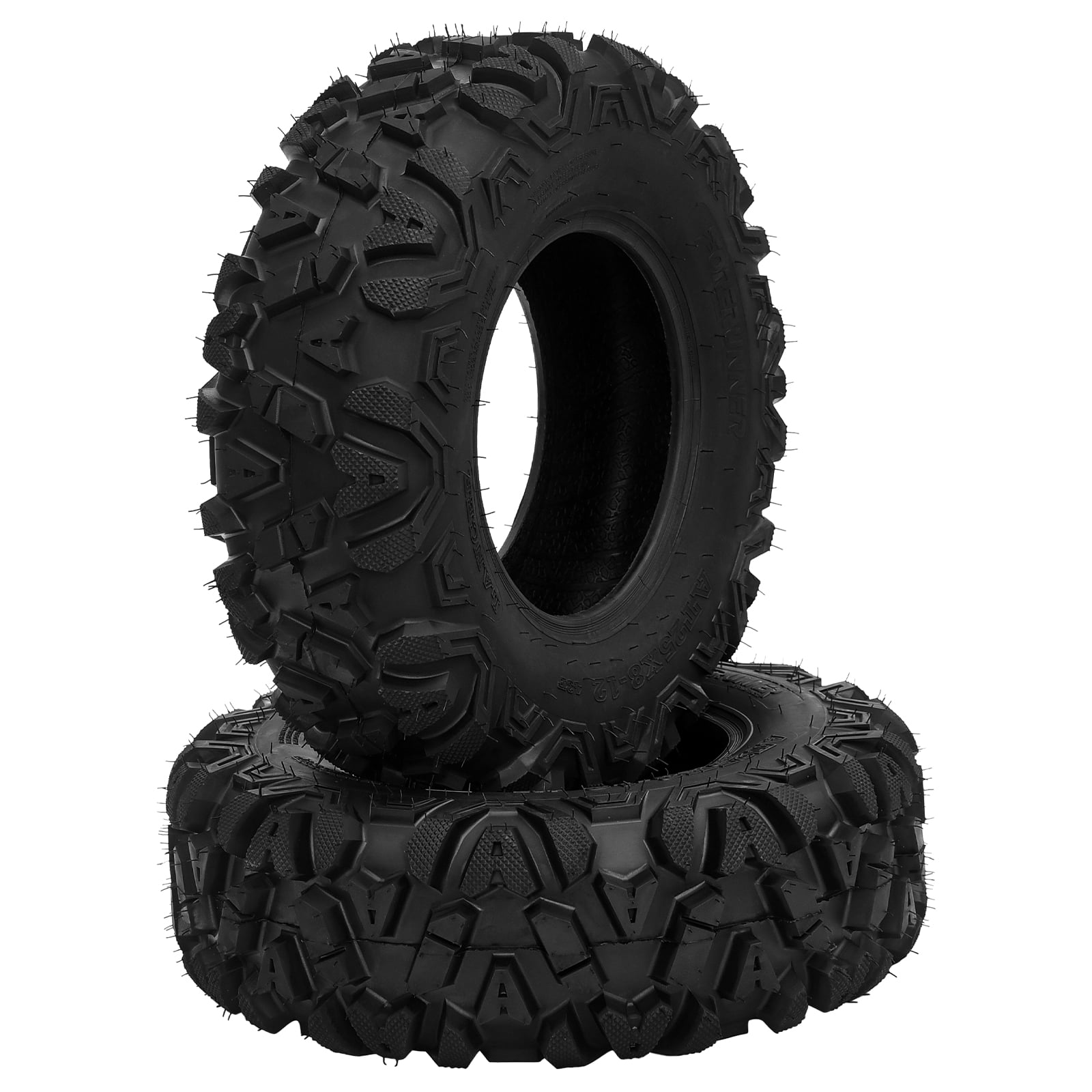 2-Pack 26X9-12-6PR ATV/UTV Tires–Tubeless, 15mm Deep Grip, Puncture ...