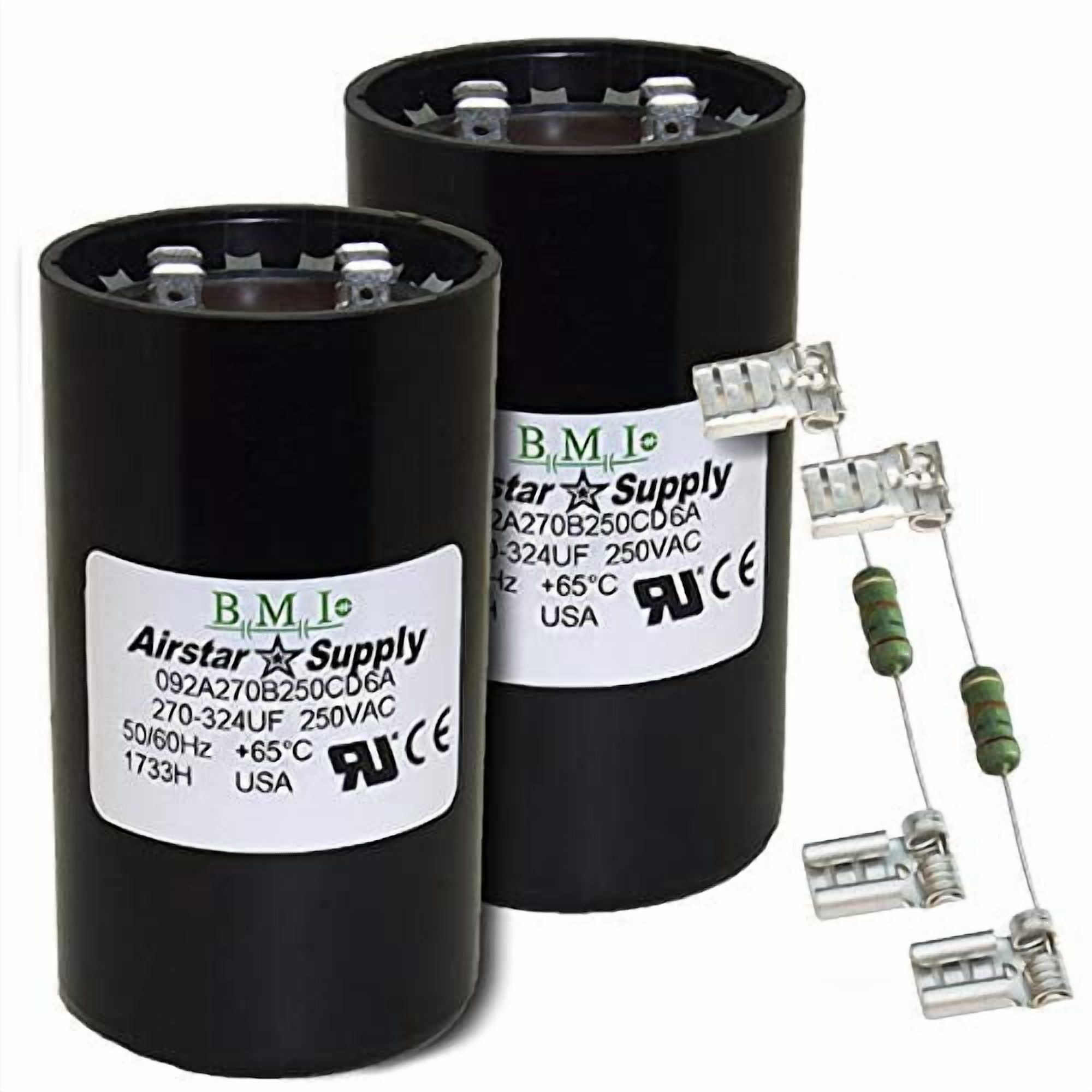 (2) Pack, 270-324 uF x 250 VAC - /USA Start Capacitor # 092A270B250CD6A ...