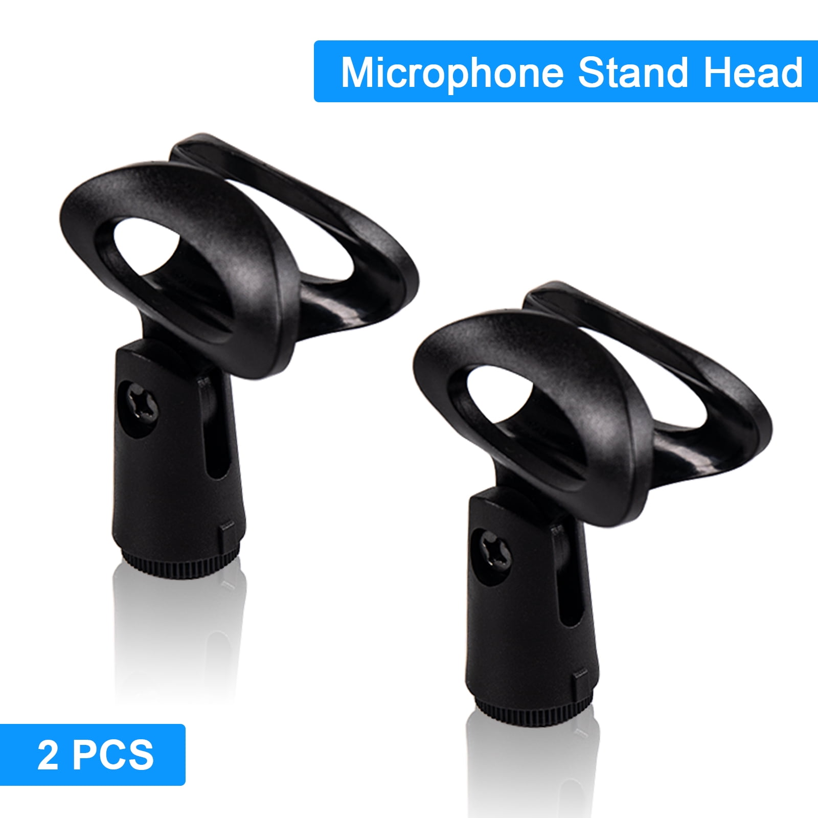 2 Pack 270° Desk Microphone Clip Stand Foldable Mic Tripod Holder ...
