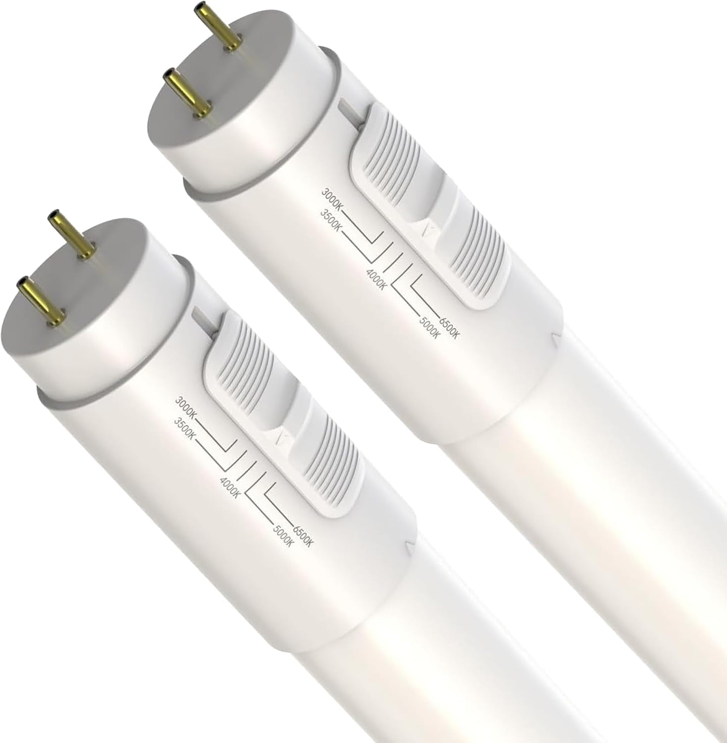 2-Pack - 2ft LED Universal Tube - Type AB - 8W - Color Tunable 3000K/3500K/4000K/5000K/6500K ...