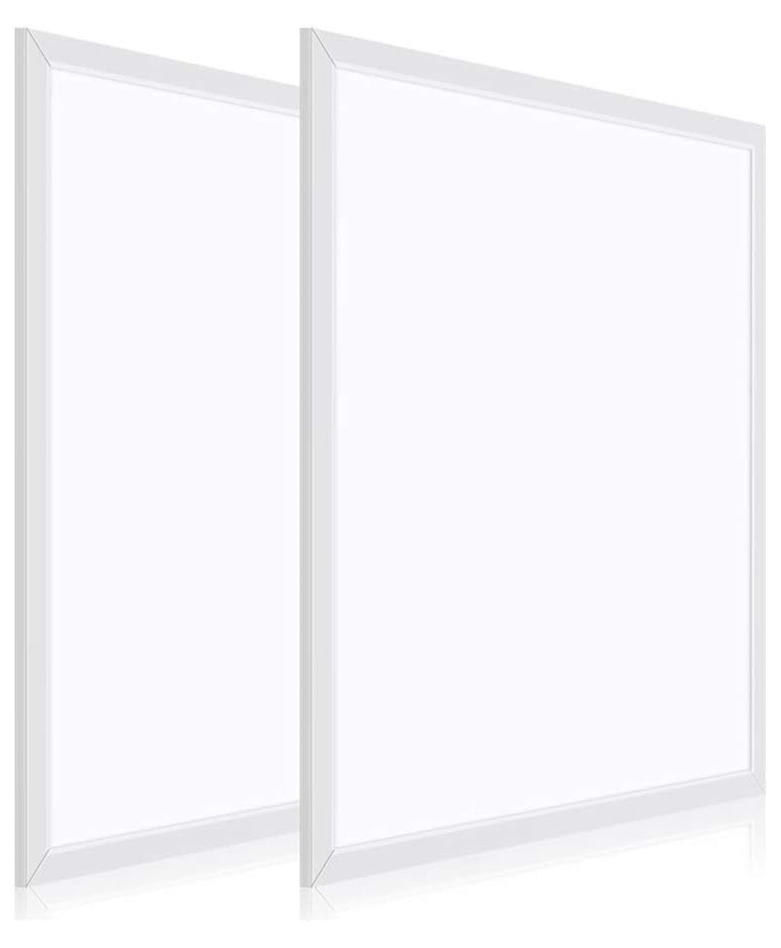 2 Pack 2x2FT Flush Mount LED Flat Panel Light 40W 4200LM 0-10V Dimmable ...