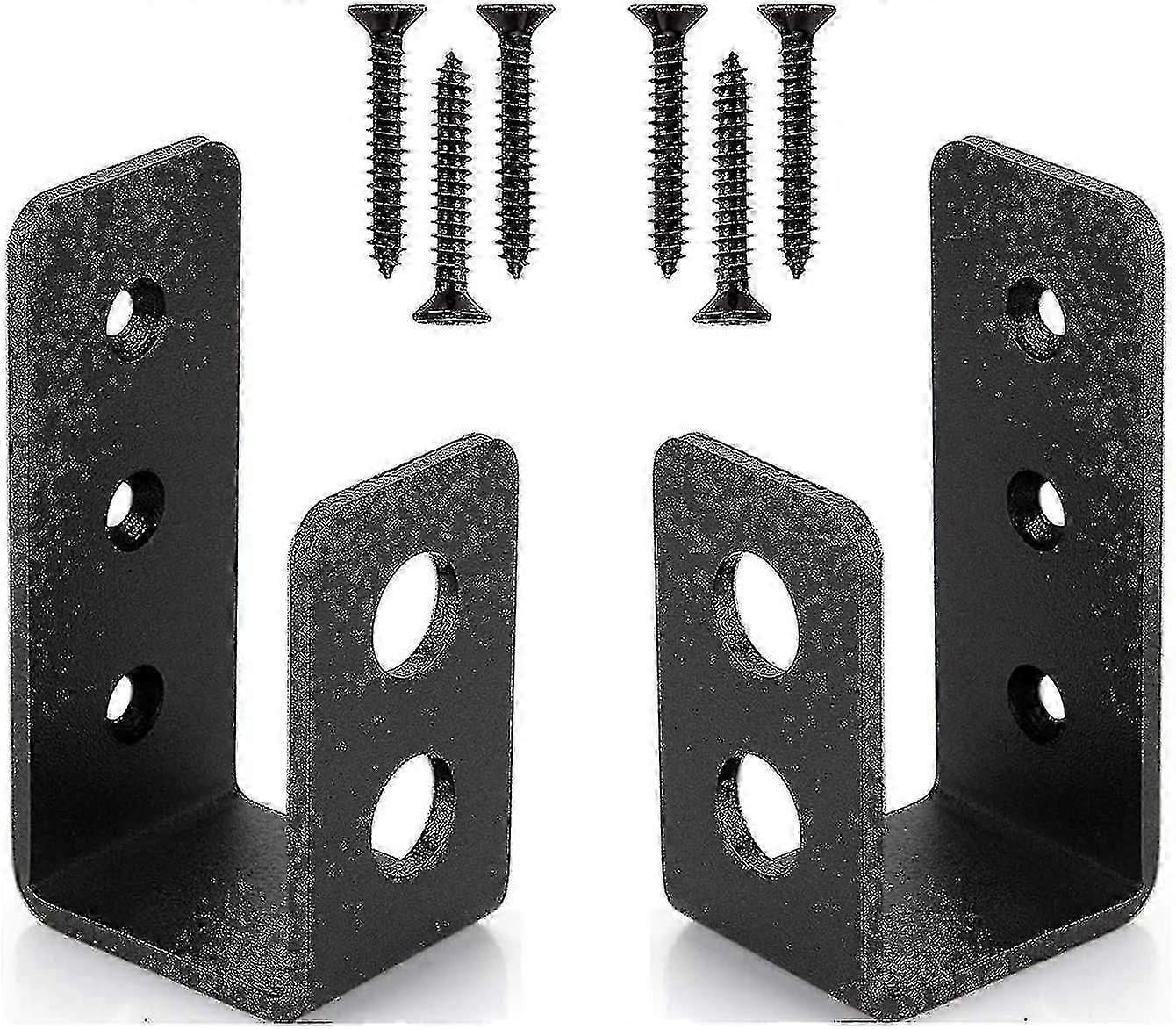 2 Pack 2x4 Door Heavy Duty U-shape Steel Security Bar Brackets ...