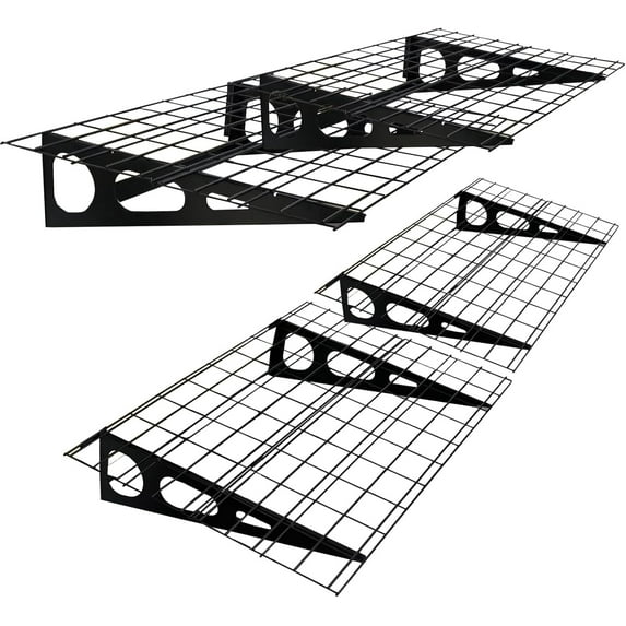 2 Pack 2x6 FT Garage Shelving Wall Mounted, 24x70 inch Floating Shelves ...