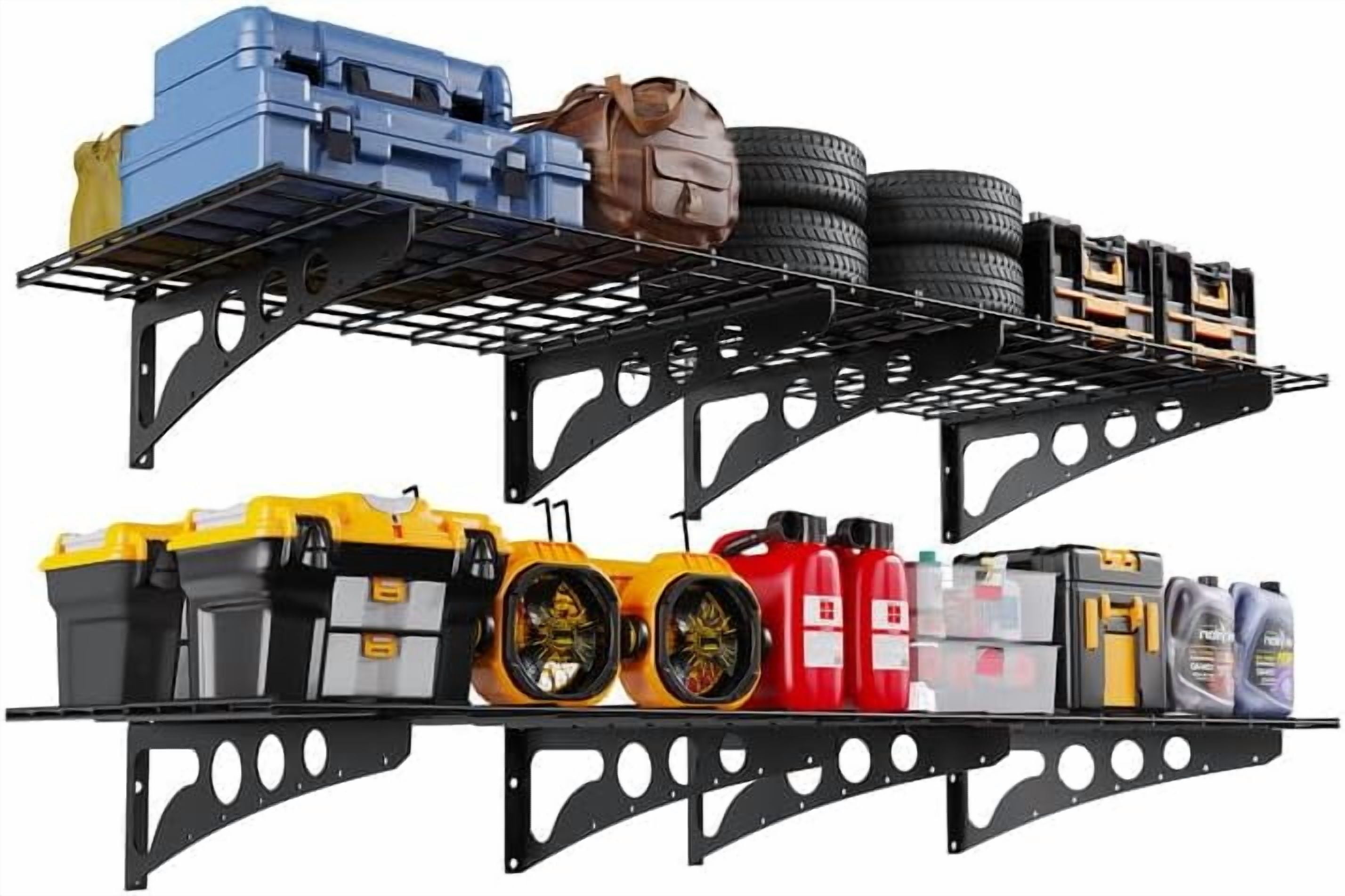 2-Pack 2x6ft Storage Shelves,24-inch-by-71-inch Total Load 1200LBS ...