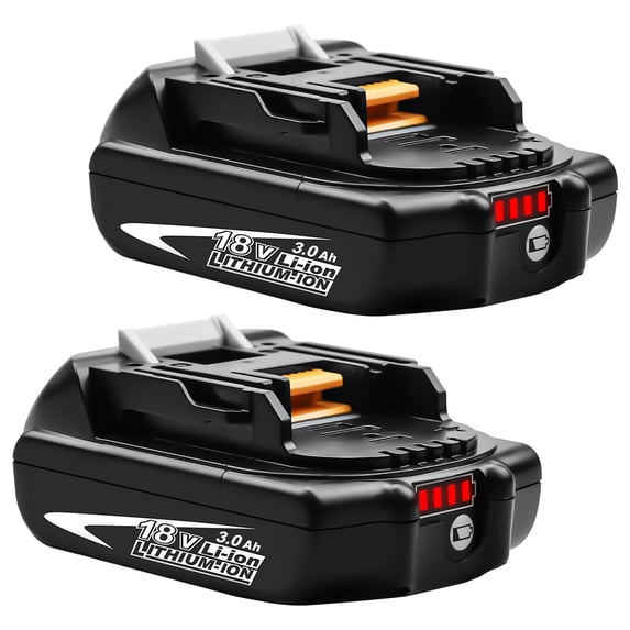 Makita 18V Lithium Ion Battery Replacement, 2 Pack, 3.0Ah BL1830B ...