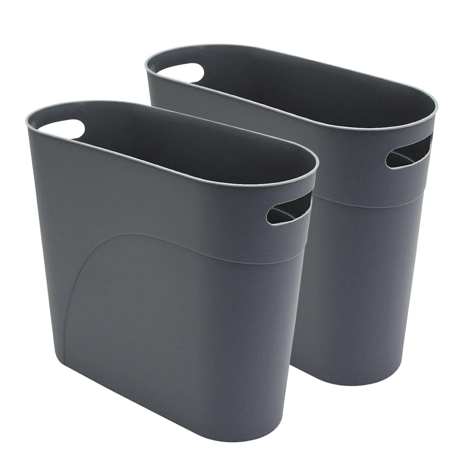 2 Pack 3.2 Gallon Plastic Trash Cans for Bathroom, Small Waste Bins ...