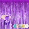 2 Pack 3 2 Ft X 6 6 Ft Teal Tinsel Foil Fringe Curtains Backdrop