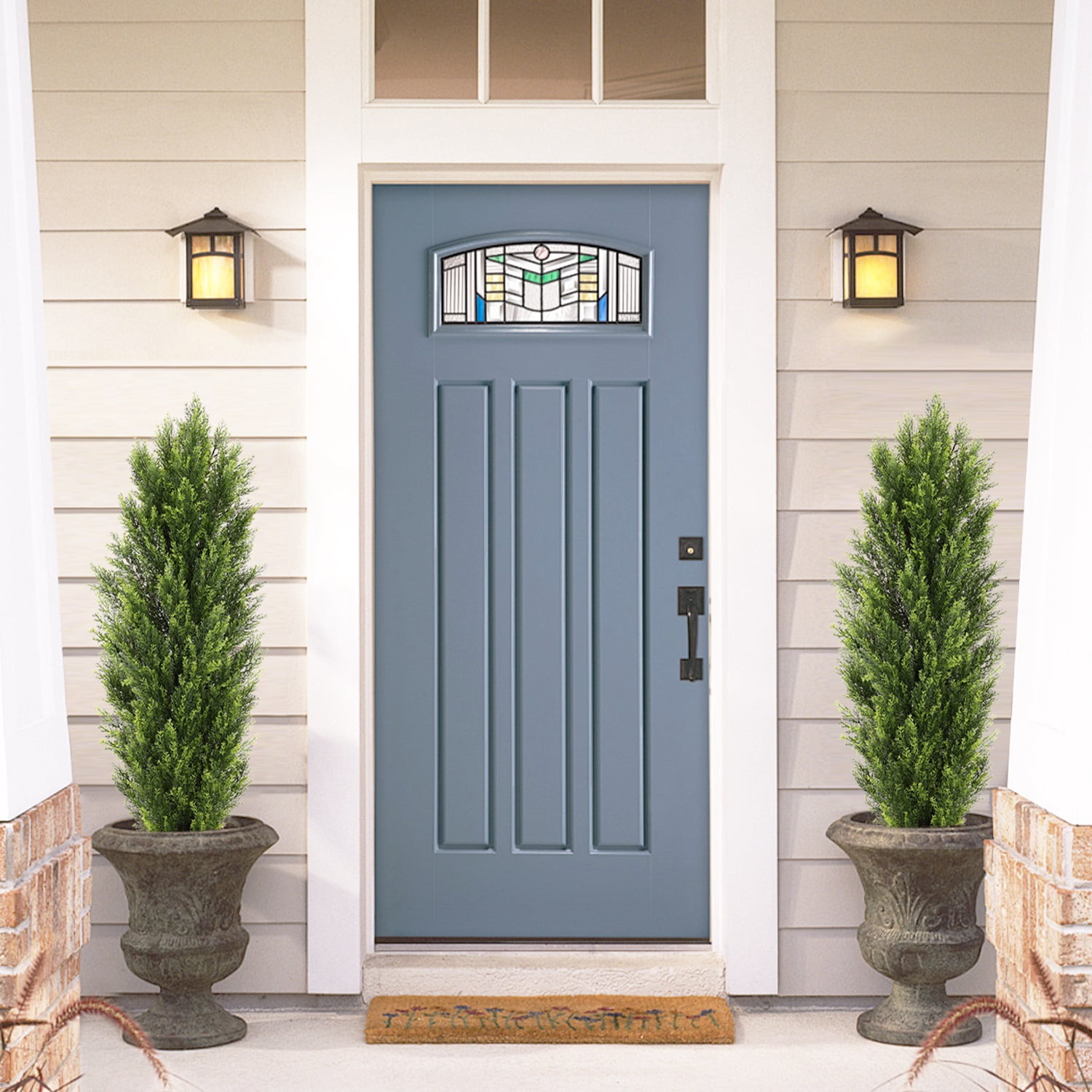 2 Pack 3.4' Artificial Cypress Trees, Artificial Topiary Potted Plant ...