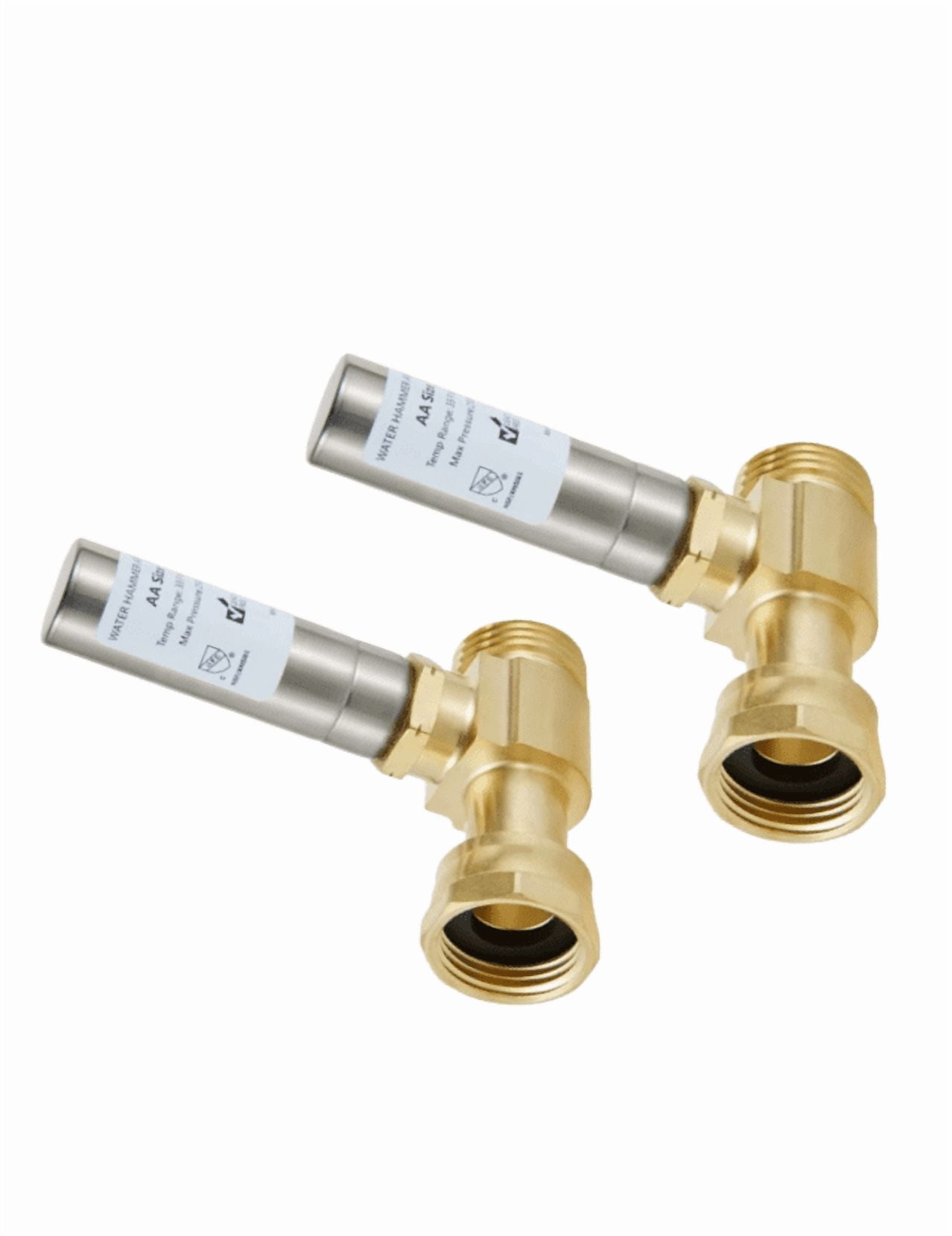 2-Pack, 3/4 Inch Washing Machine Water Hammer Arrestor, Stainless Steel ...