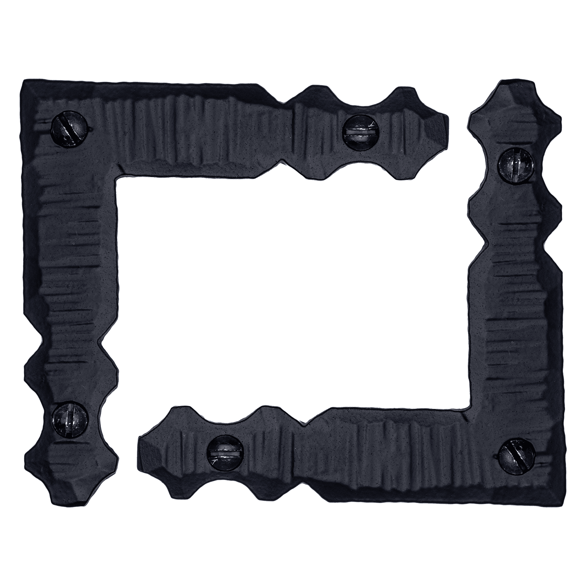 2 Pack 3.5 inch Decorative Corner Brackets Black L Bracket Decorative ...