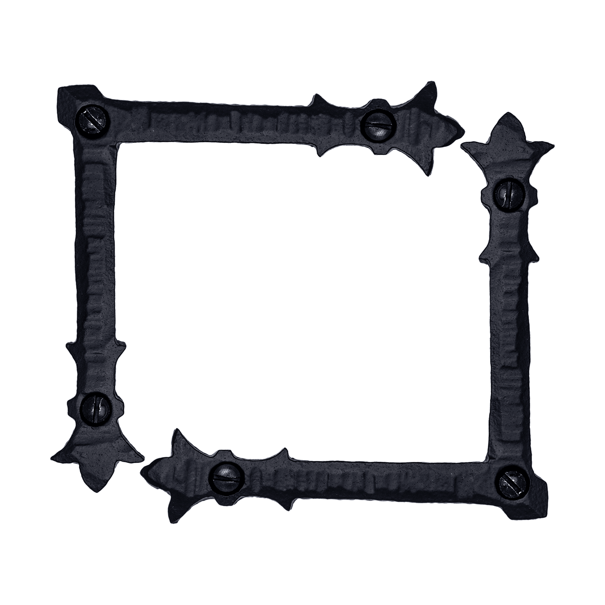 2 Pack 3.5 inch Decorative Corner Brackets Black L Bracket Decorative ...