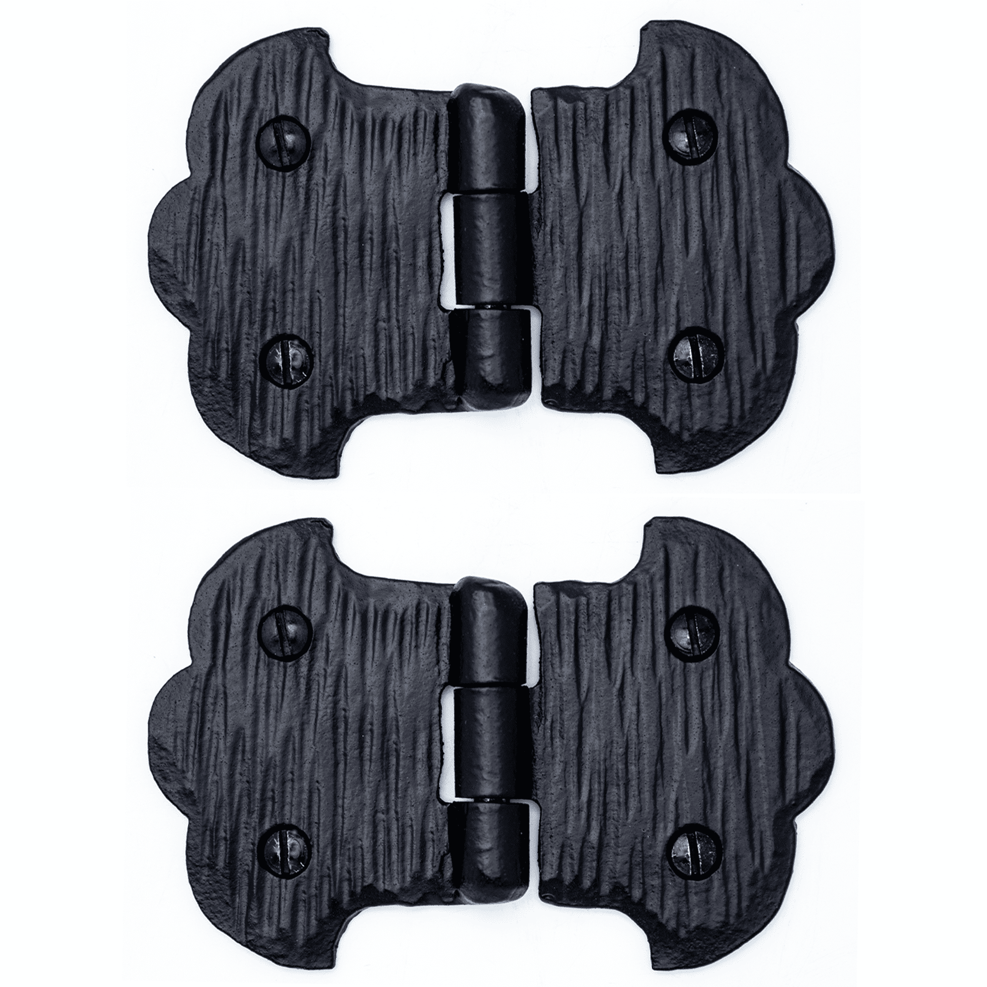 2 Pack 3.5 inch Decorative Hinges Black Wrought Iron Hinges Decorative ...