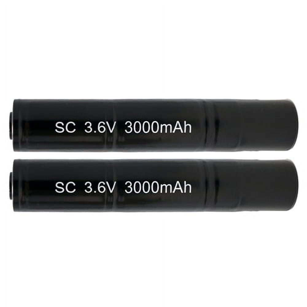 2-Pack 3.6 Volt NiMH Battery Sticks (3000 mAh) for Flashlights ...