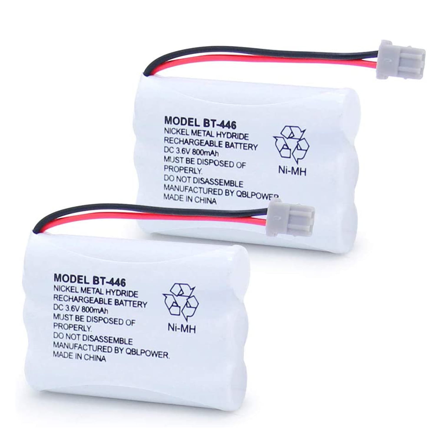 2-Pack 3.6v Replacement Batteries for Uniden Cordless Home Phone BT446 BP-446 BBTY0503001 BT ...
